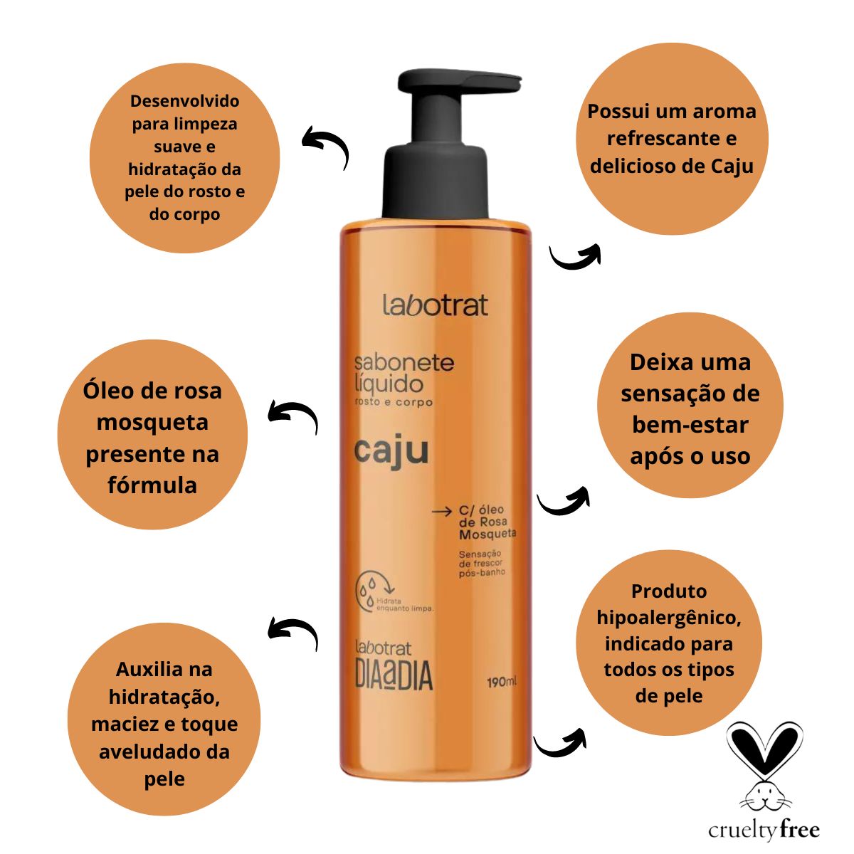 SABONETE LÍQUIDO ROSTO E CORPO LABOTRAT CAJU 190ML - Teruya ...