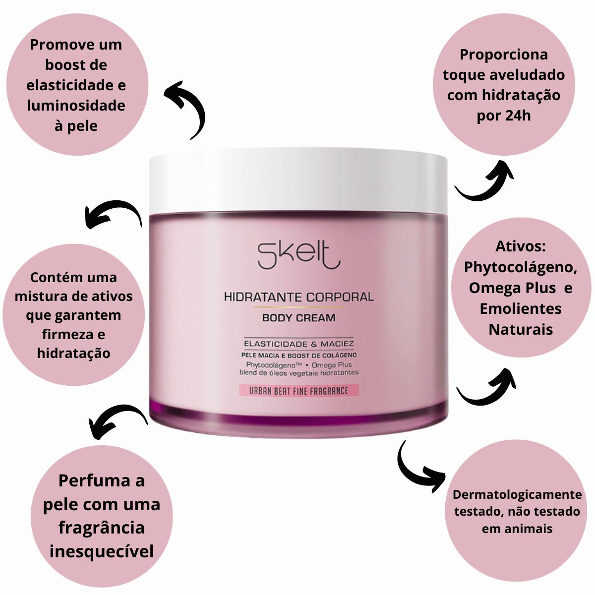HIDRATANTE CORPORAL SKELT BODY CREAM ELASTICIDADE E MACIEZ URBAN BEAT ...