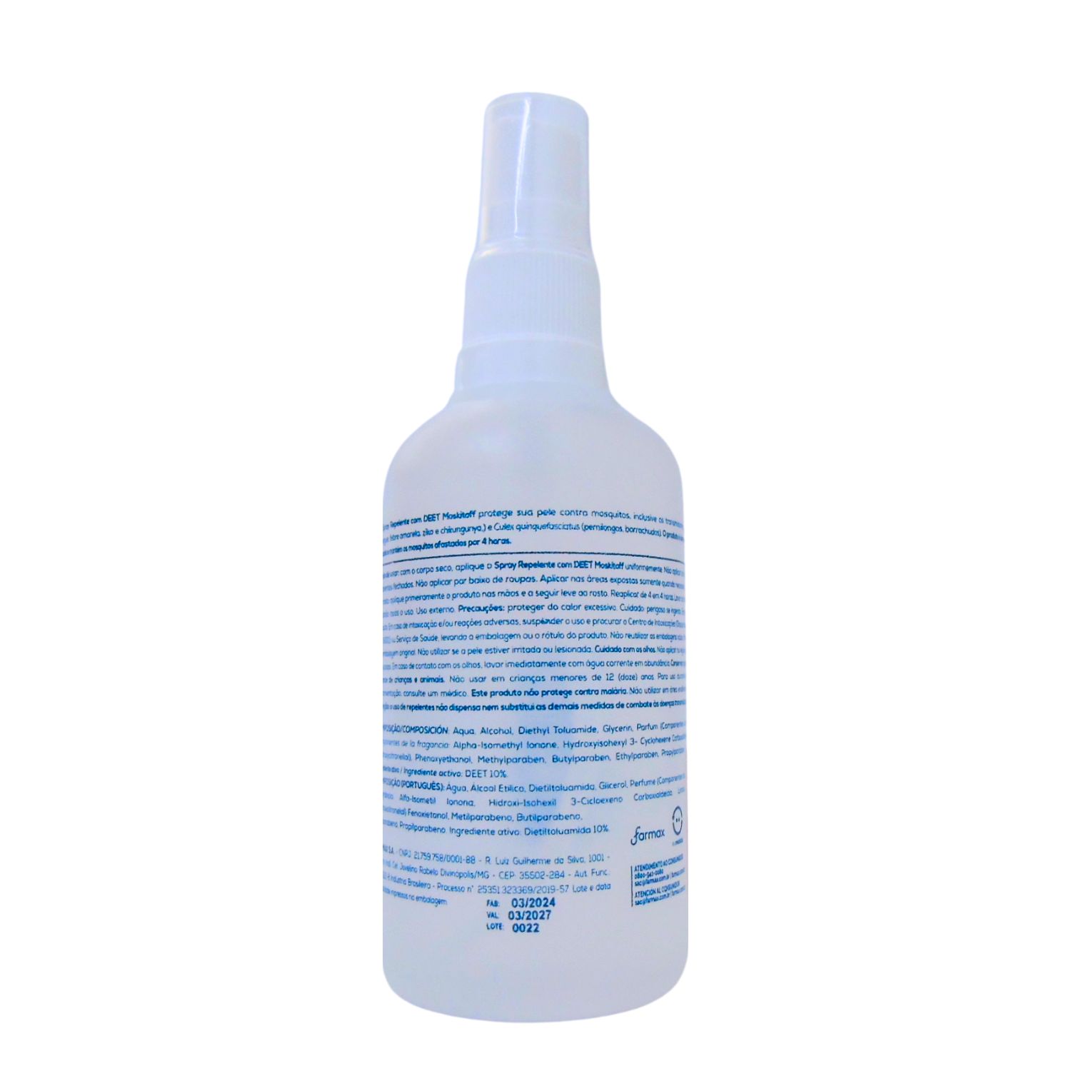 Spray Repelente Farmax MoskitOff Adulto 100ml - Teruya - Cosméticos e ...