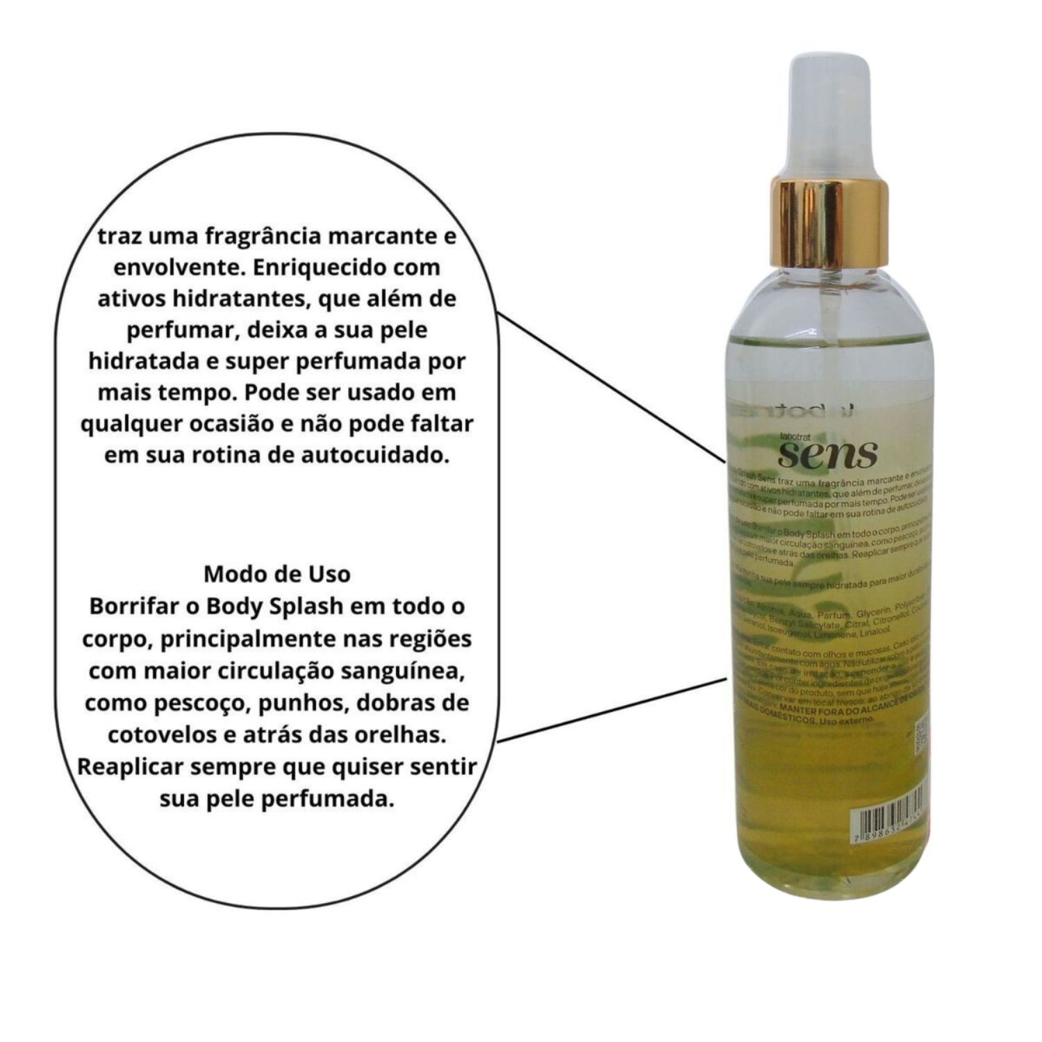 Body Splash Labotrat Sens Macadãmia + Bergamota 230ml - Teruya - Cosméticos e Perfumaria