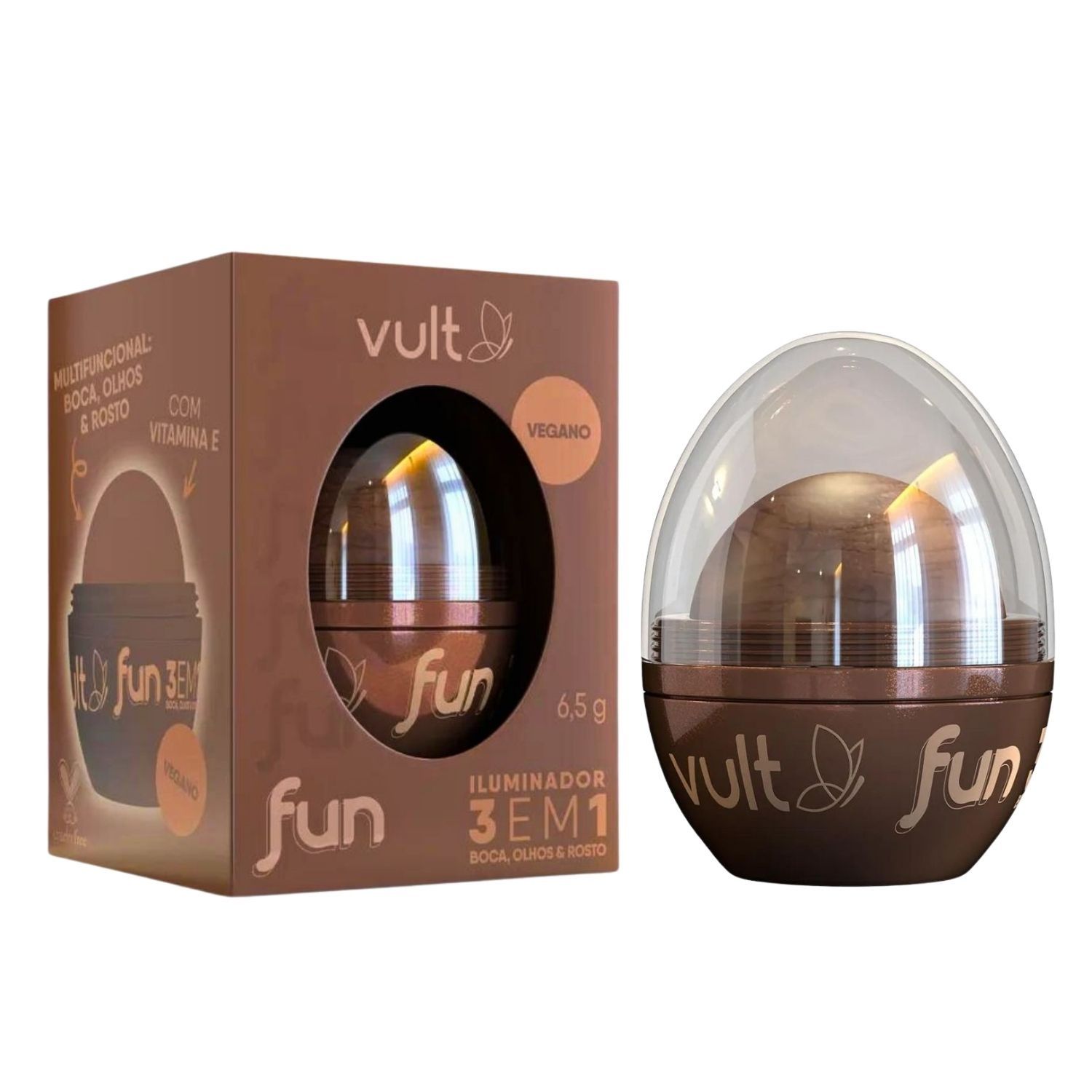 Kit Iluminador 3 em 1 Vult Fun Rose Iluminada + Dourado Radiante 6,5g ...