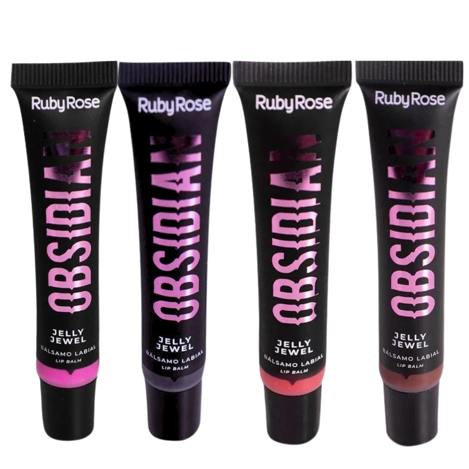 Kit Lip Balm Ruby Rose Obsidian Jelly Jewel Com 4 - Teruya - Cosméticos ...