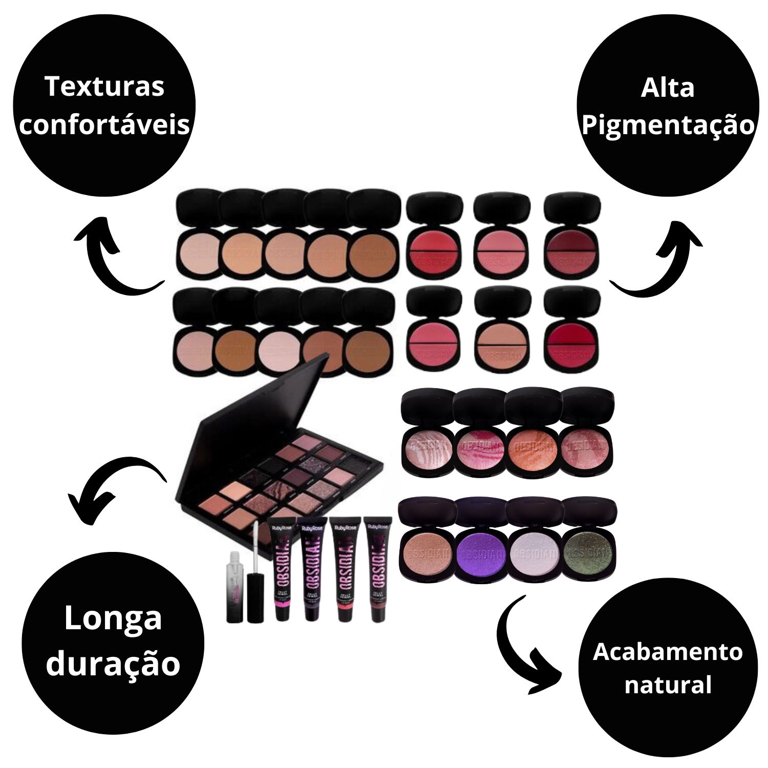 Kit Ruby Rose Obsidian Com 30 - Teruya - Cosméticos e Perfumaria