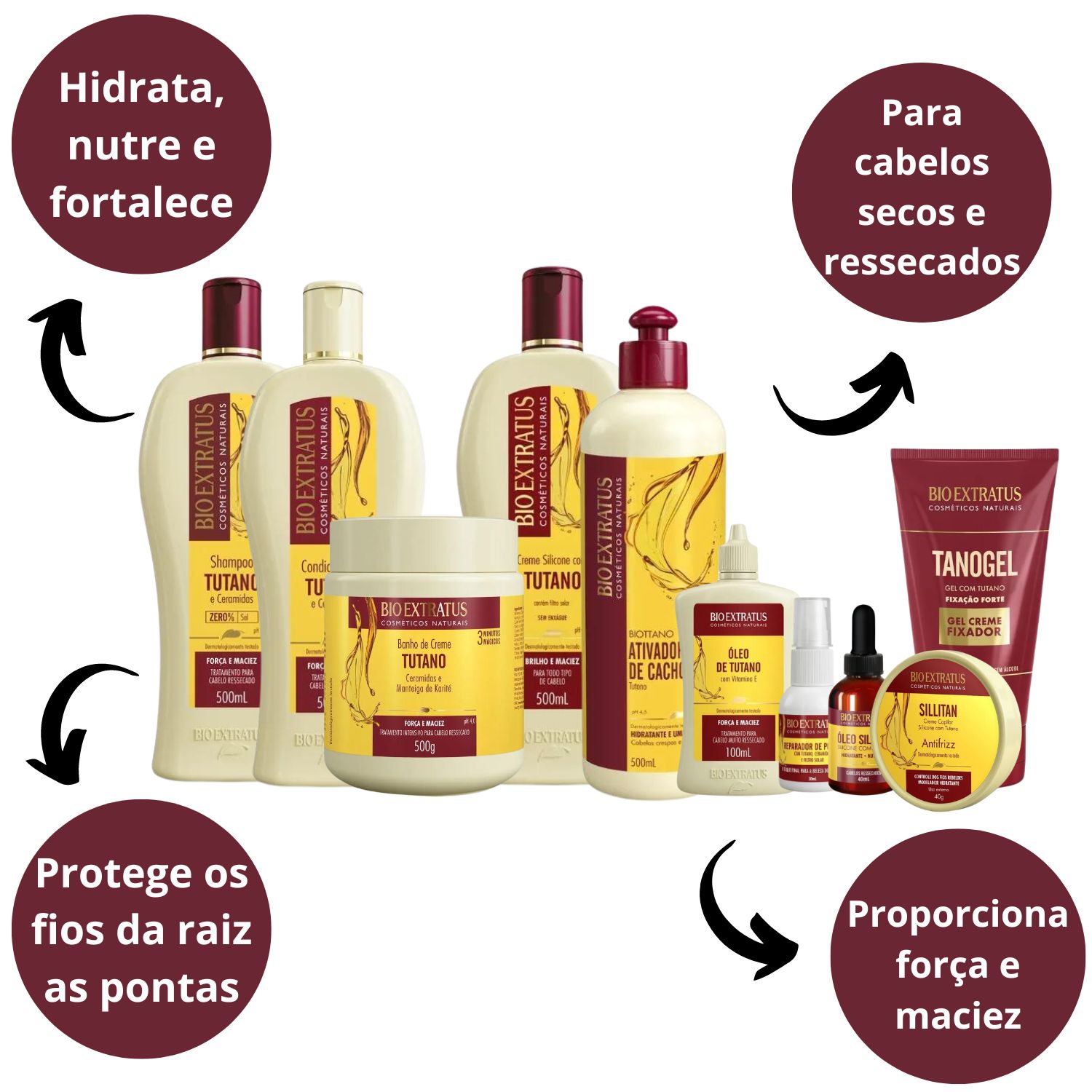 Kit Bio Extratus Tutano Força e Maciez Com 10 - Teruya - Cosméticos e ...