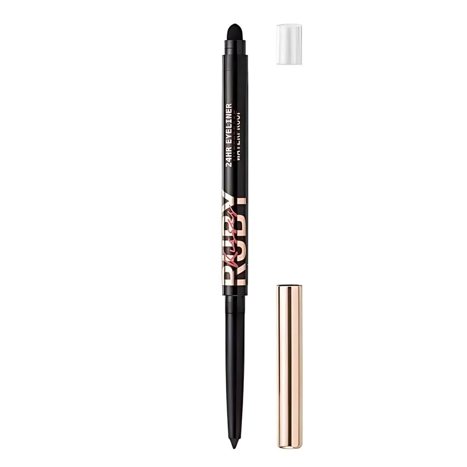 Lápis Retrátil em Gel à Prova D'água Ruby Kisses Blackest Black Re01b ...