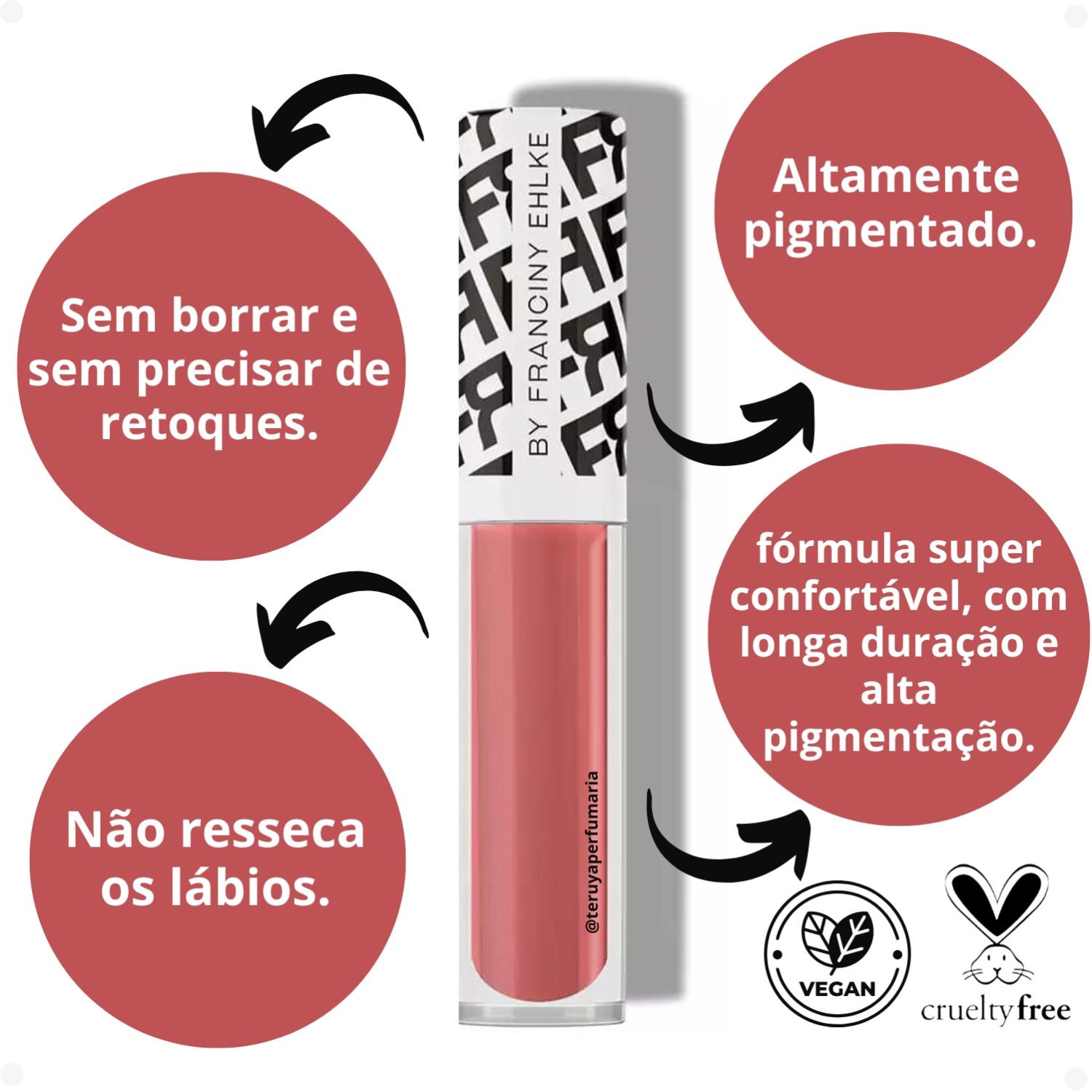 Batom Líquido Matte Fran By Franciny Ehlke Xoxo 5ml - Teruya ...