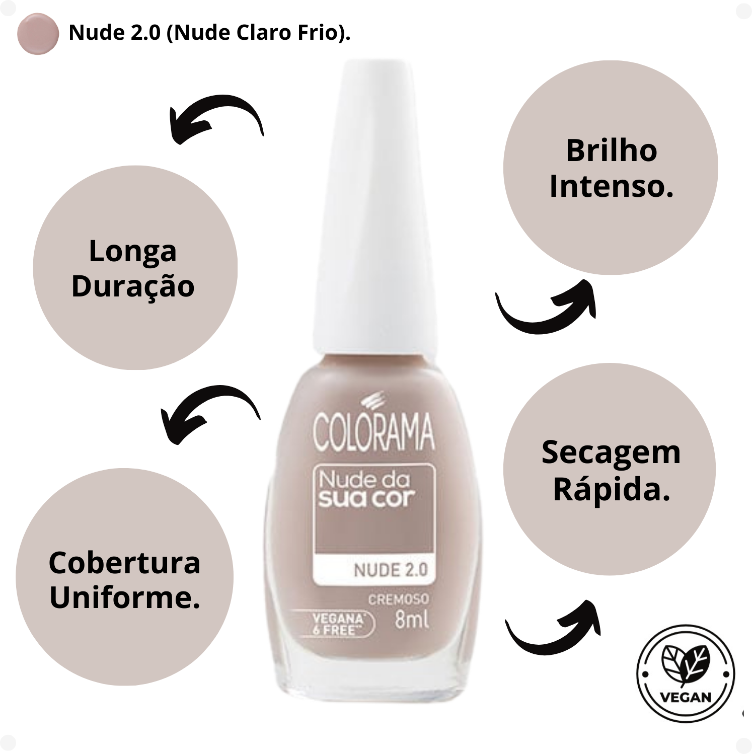 Esmalte Cremoso Colorama Nude Da Sua Cor 2.0 - Teruya - Cosméticos e ...