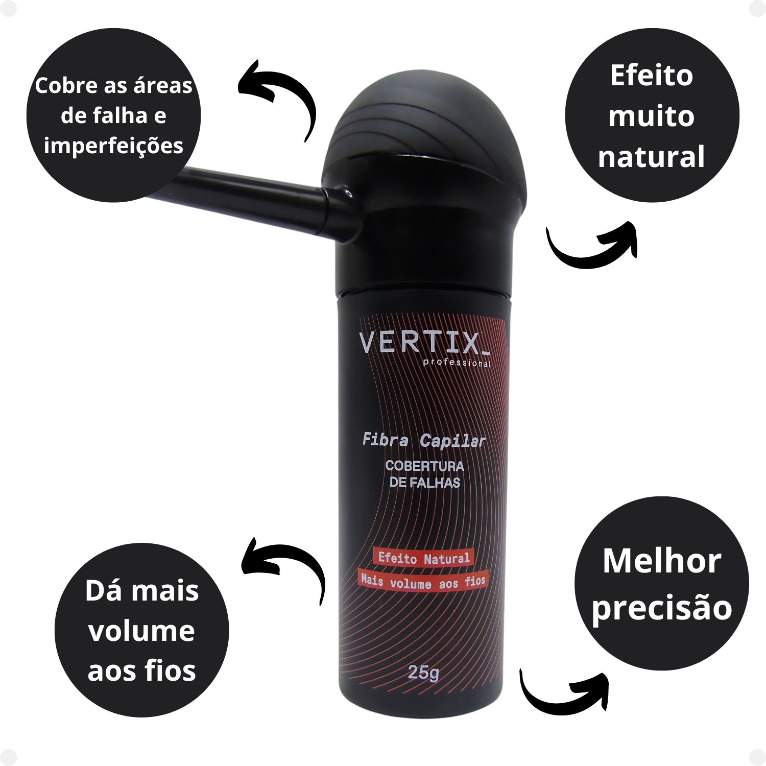 Kit Vertix: Fibra Capilar Loira e Aplicador - Teruya - Cosméticos e Perfumaria