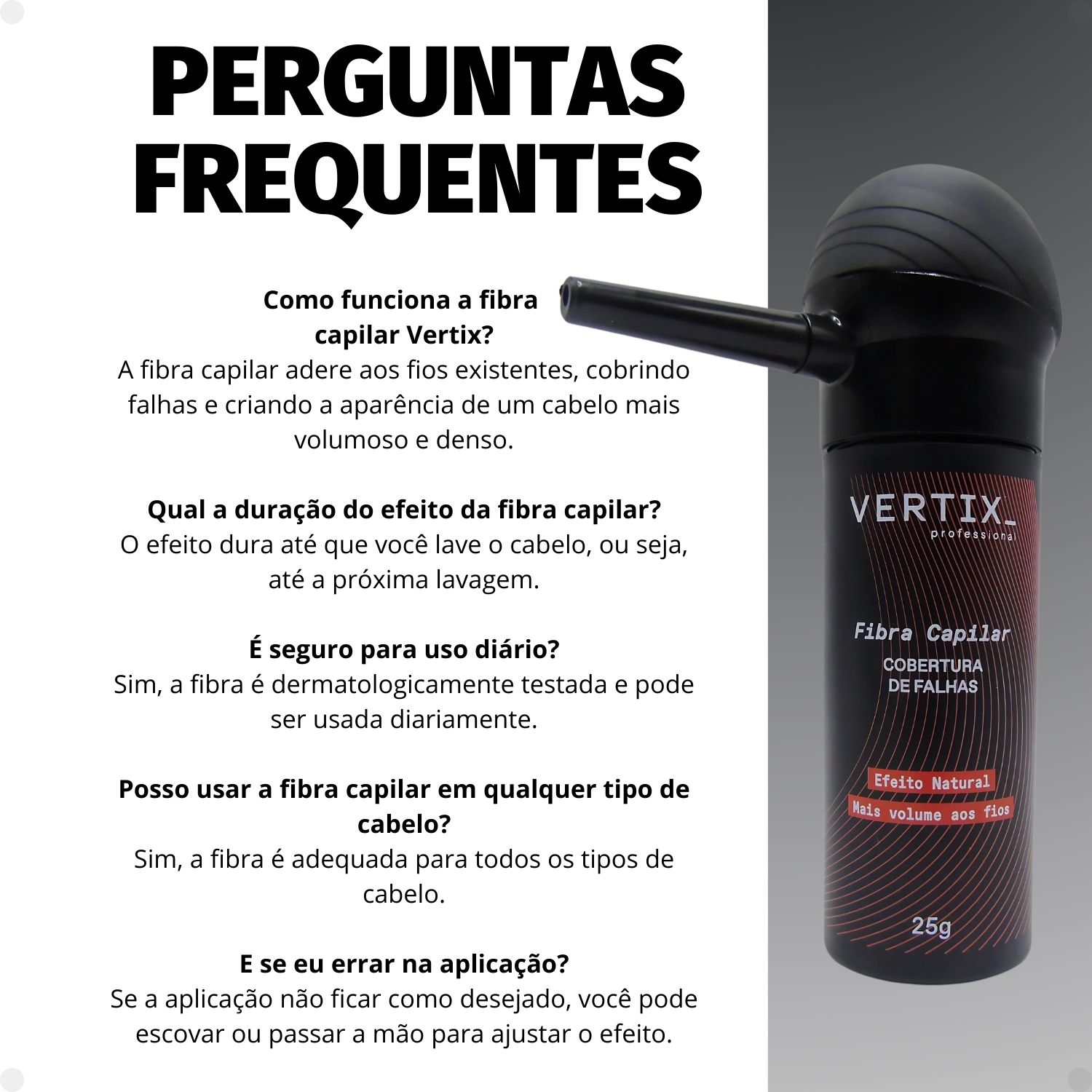Kit Vertix: Fibra Capilar Loira e Aplicador - Teruya - Cosméticos e Perfumaria