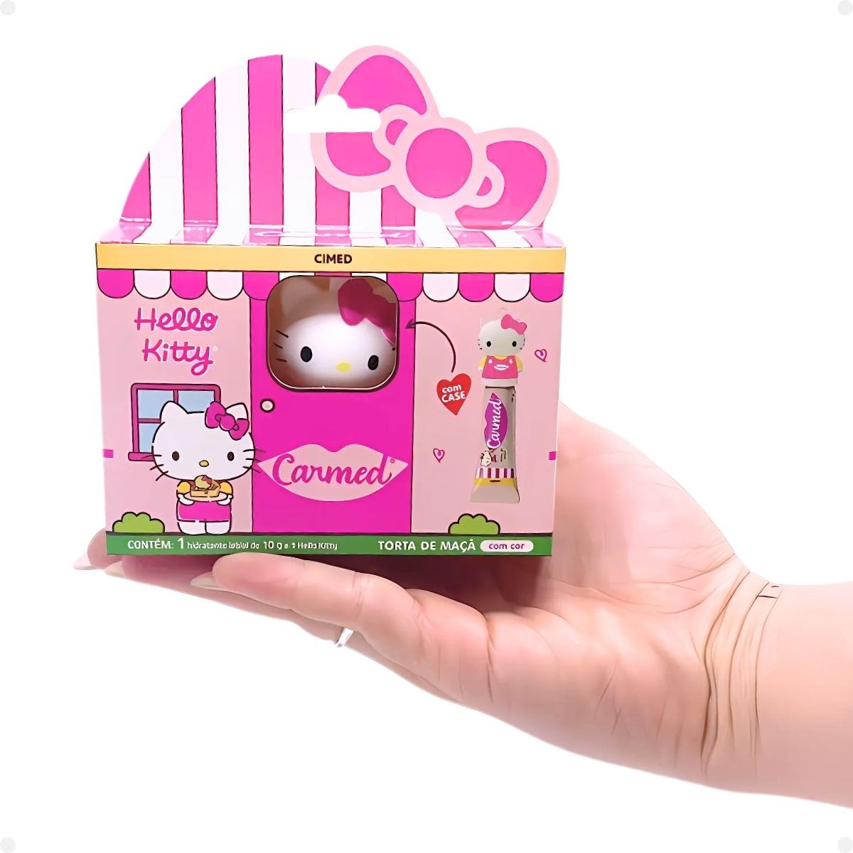 Kit Carmed Hello Kitty: 3 Hidratantes Labiais Torta De Maçã 10g ...