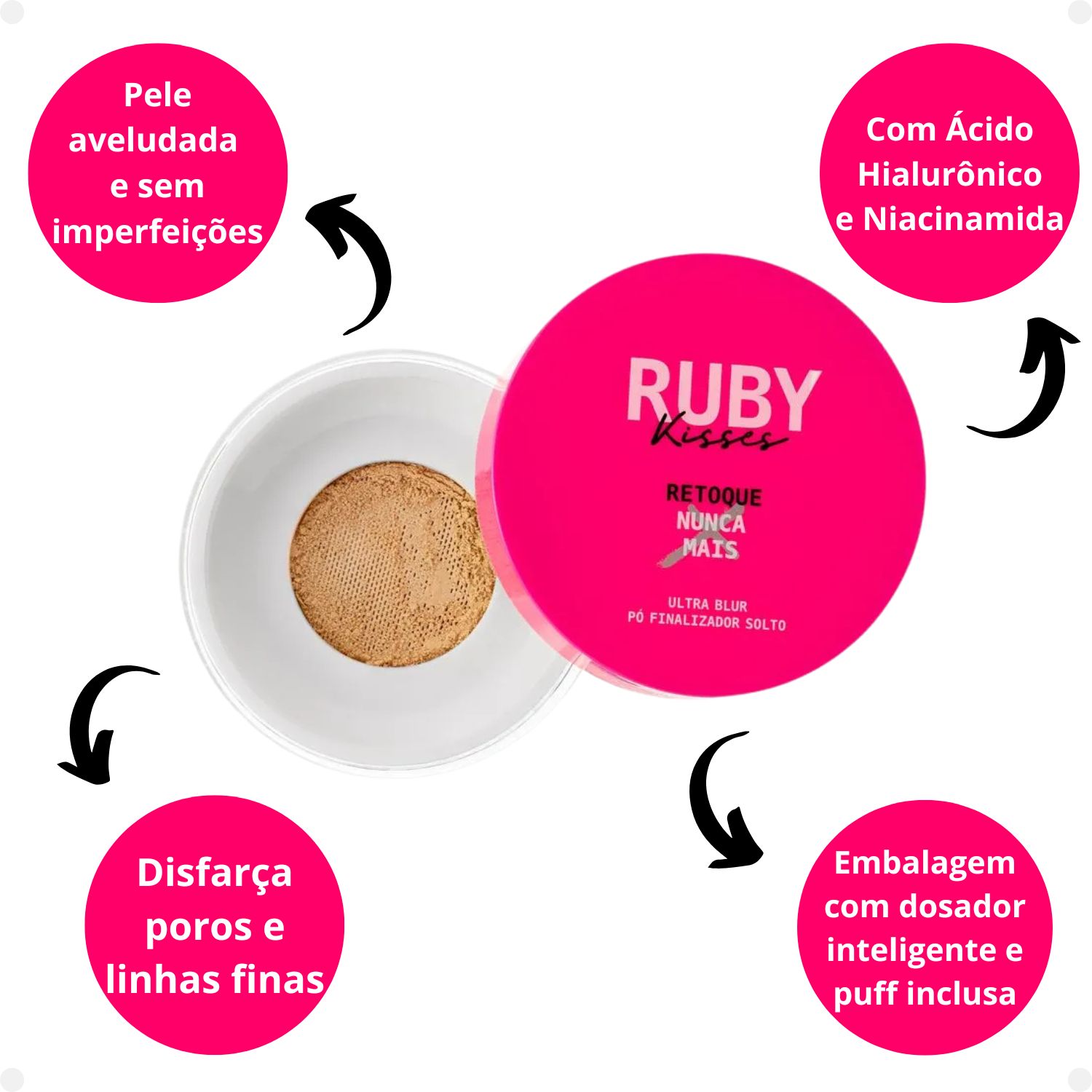 Pó Finalizador Solto Ruby Kisses Ultra Blur Retoque Nunca Mais Medium Rus02b - Teruya ...
