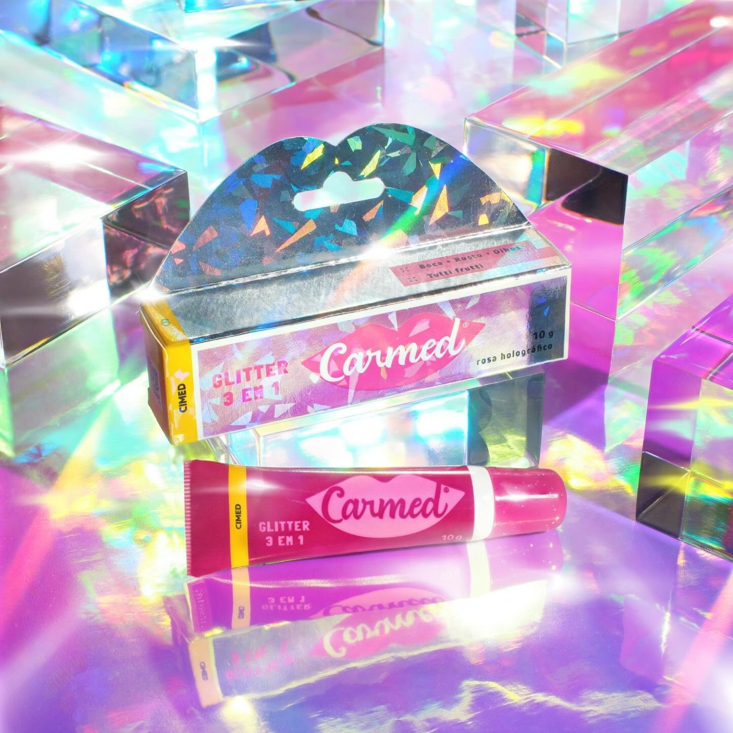 Hidratante Labial Carmed Glitter 3 Em 1 Tutti Frutti 10g - Teruya ...