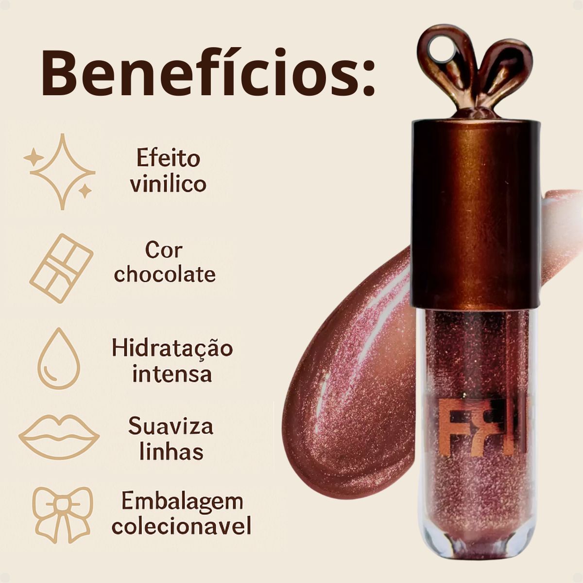 Gloss Labial Franciny Ehlke Lip Bunny Chocolate - Teruya - Cosméticos e ...