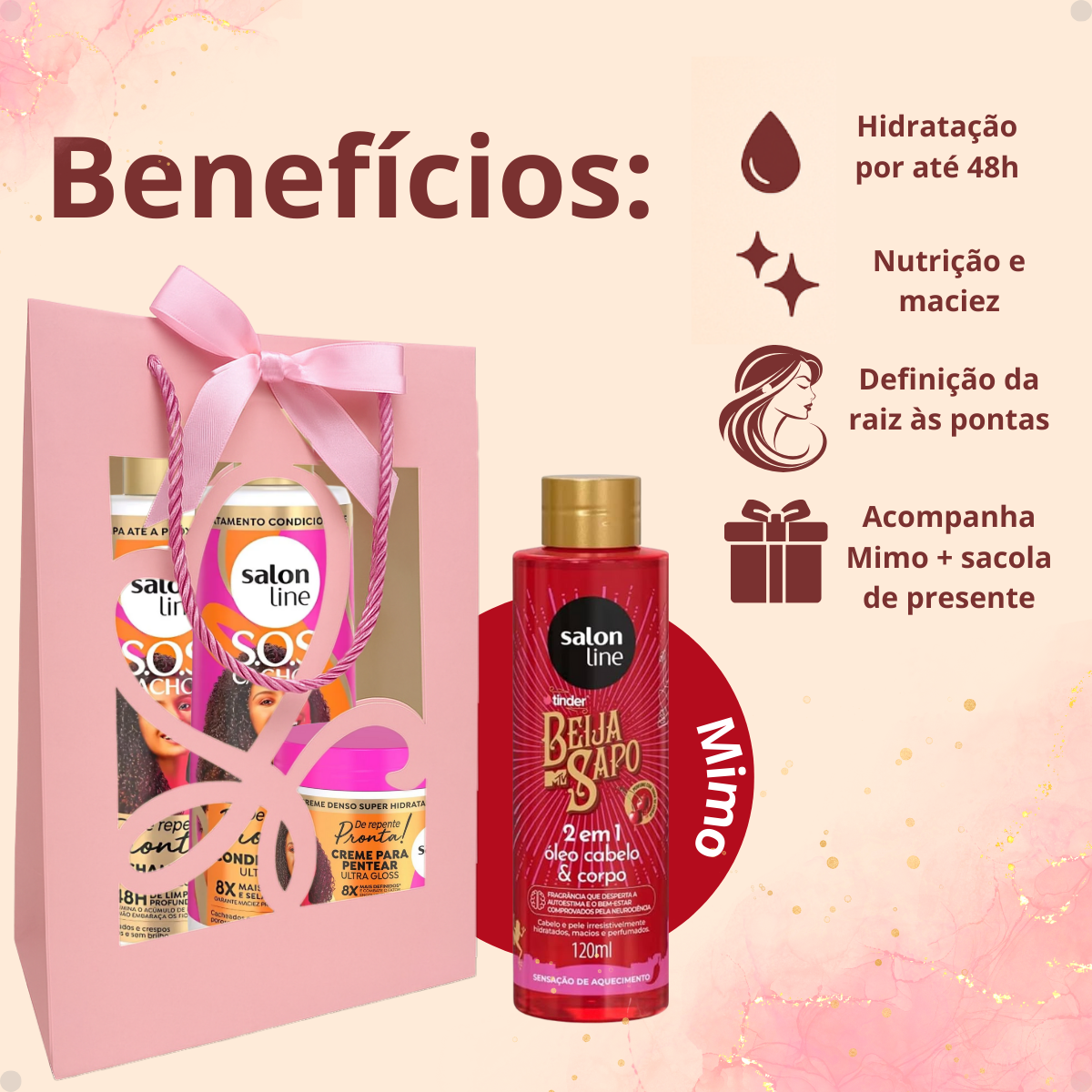 Kit Presente Salon Line De Repente Pronta!: Shampoo, Condicionador e ...