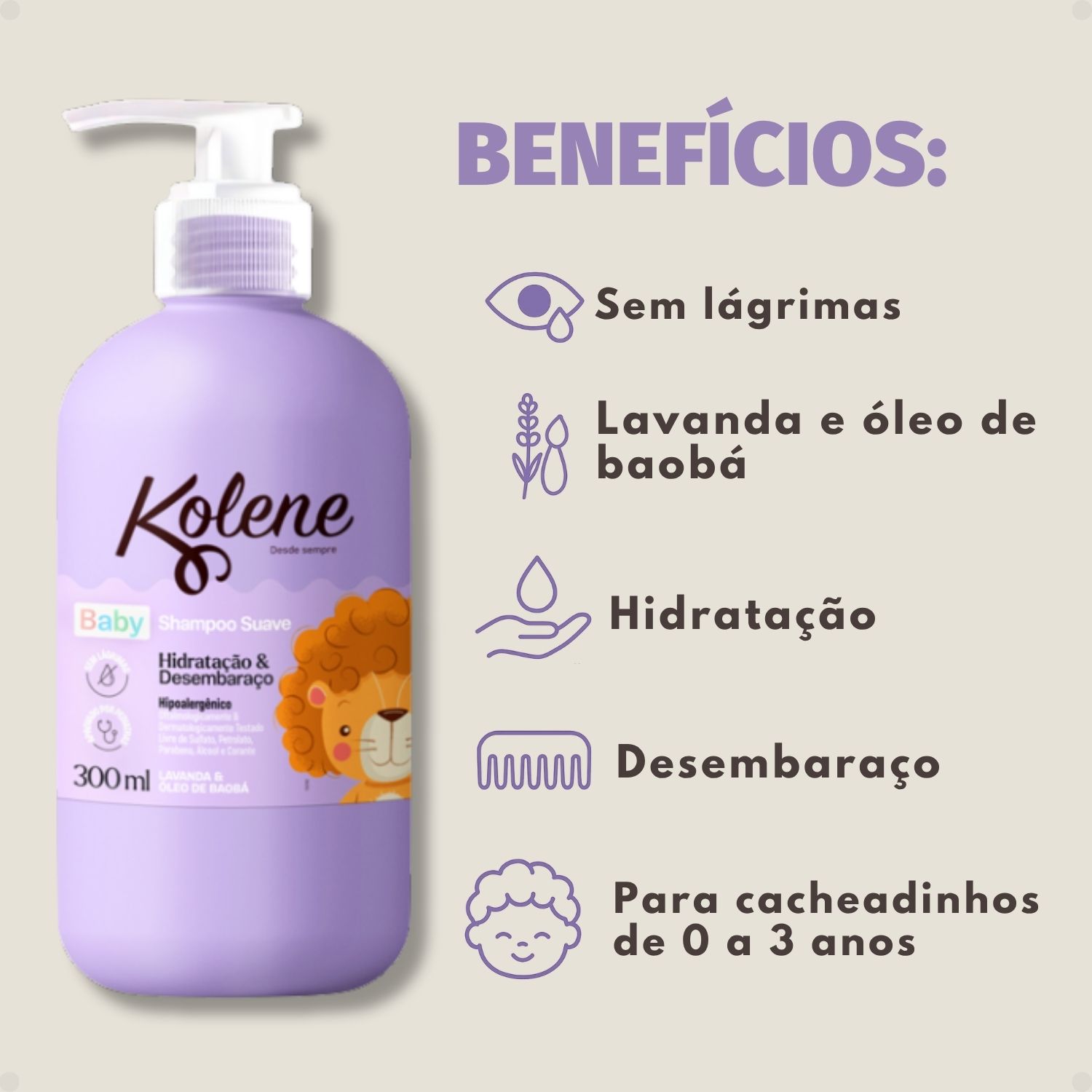 Shampoo Suave Kolene Baby Hidratação e Desembaraço 300ml - Teruya ...