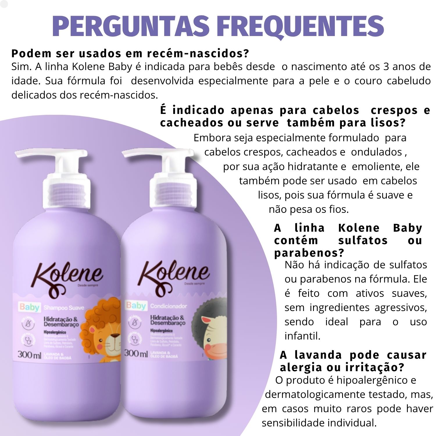 Kit Kolene Babt Hidratação e Desembaraço: Shampoo e Condicionador 300ml ...