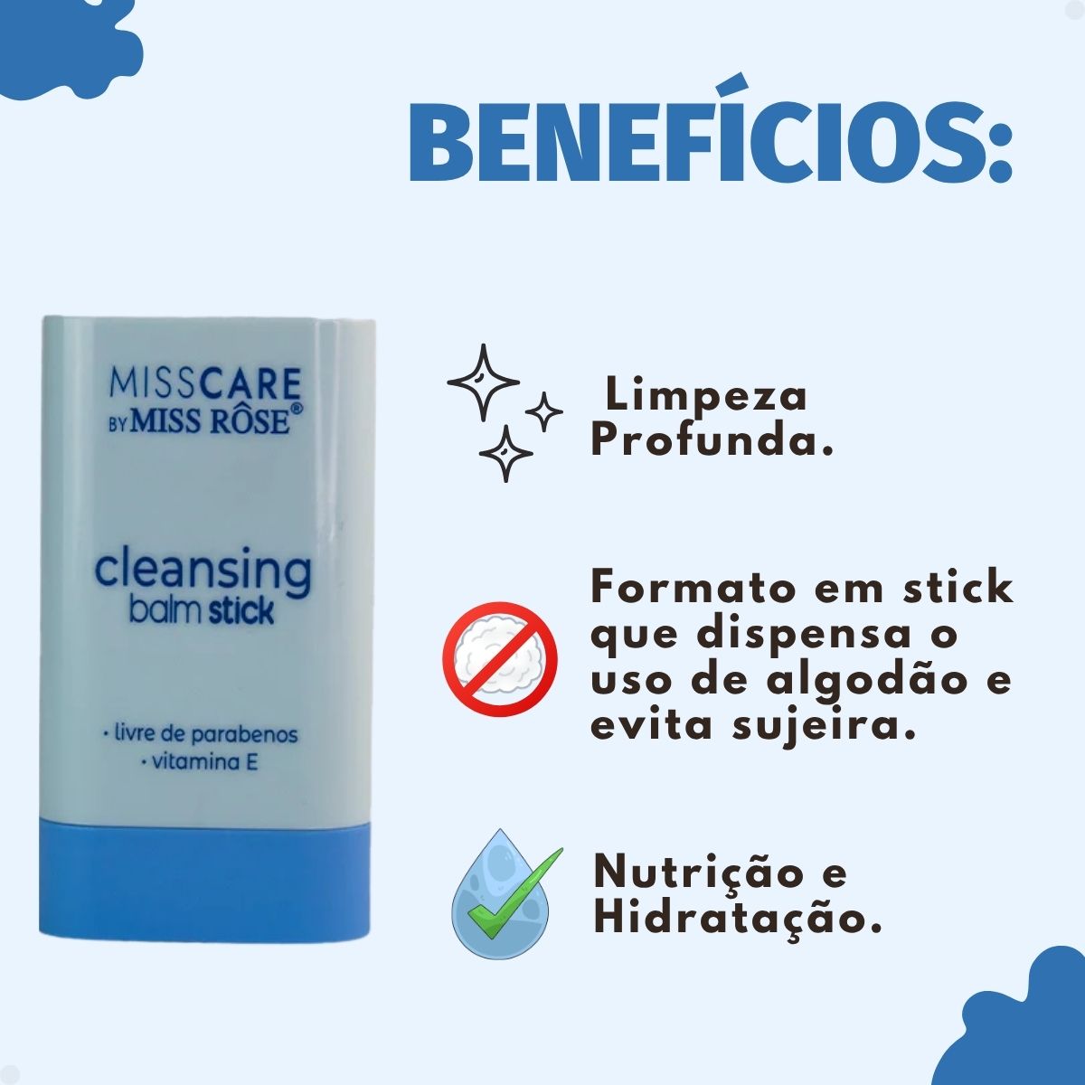 Cleansing Balm Stick Miss Care By Miss Rose - Teruya - Cosméticos e ...