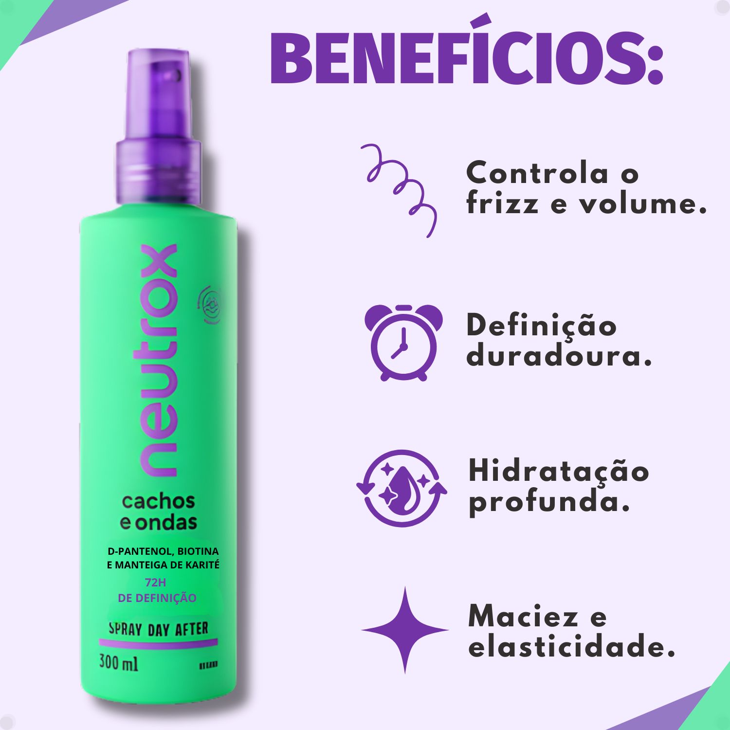 Spray Day After Neutrox Cachos e Ondas 300ml - Teruya - Cosméticos e ...