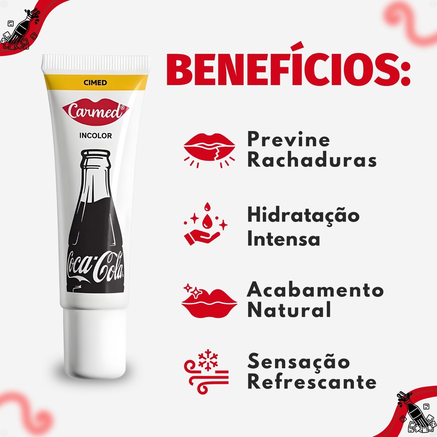 Hidratante Labial Carmed Coca-Cola Incolor 10g - Teruya - Cosméticos e ...