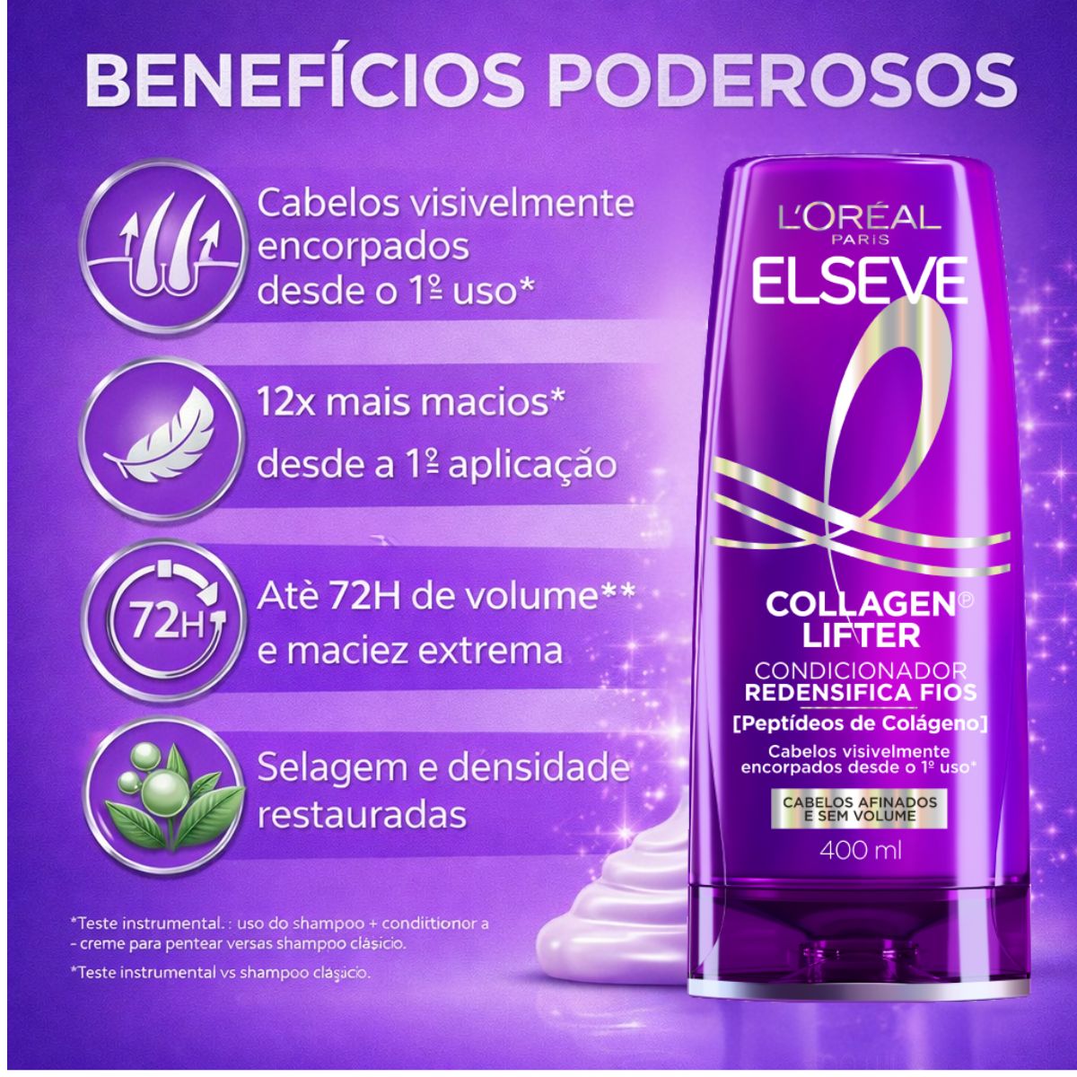 Condicionador Redensifica Fios Elseve Collagen Lifter 400ml - Teruya ...