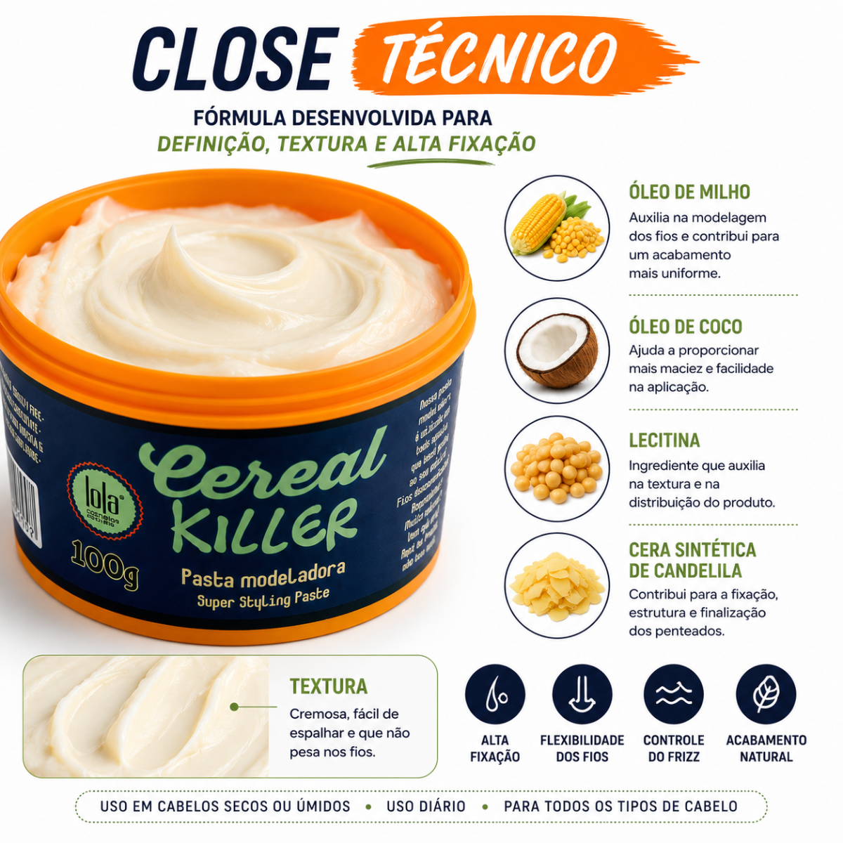Pasta Modeladora Cereal Killer Lola 100g - Teruya - Cosméticos e Perfumaria