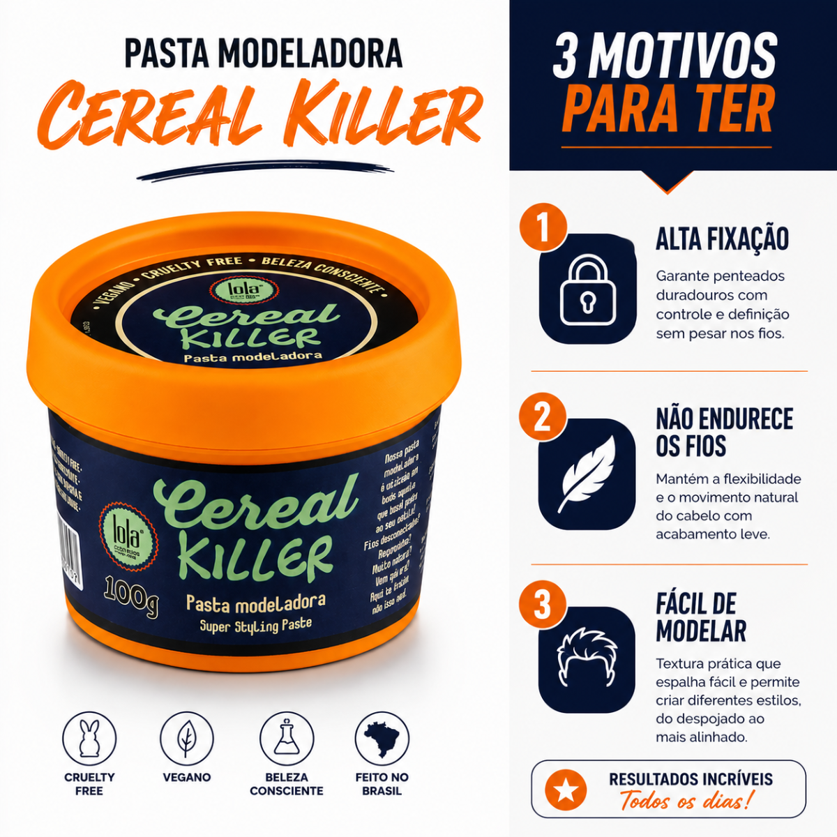 Pasta Modeladora Cereal Killer Lola 100g - Teruya - Cosméticos e Perfumaria