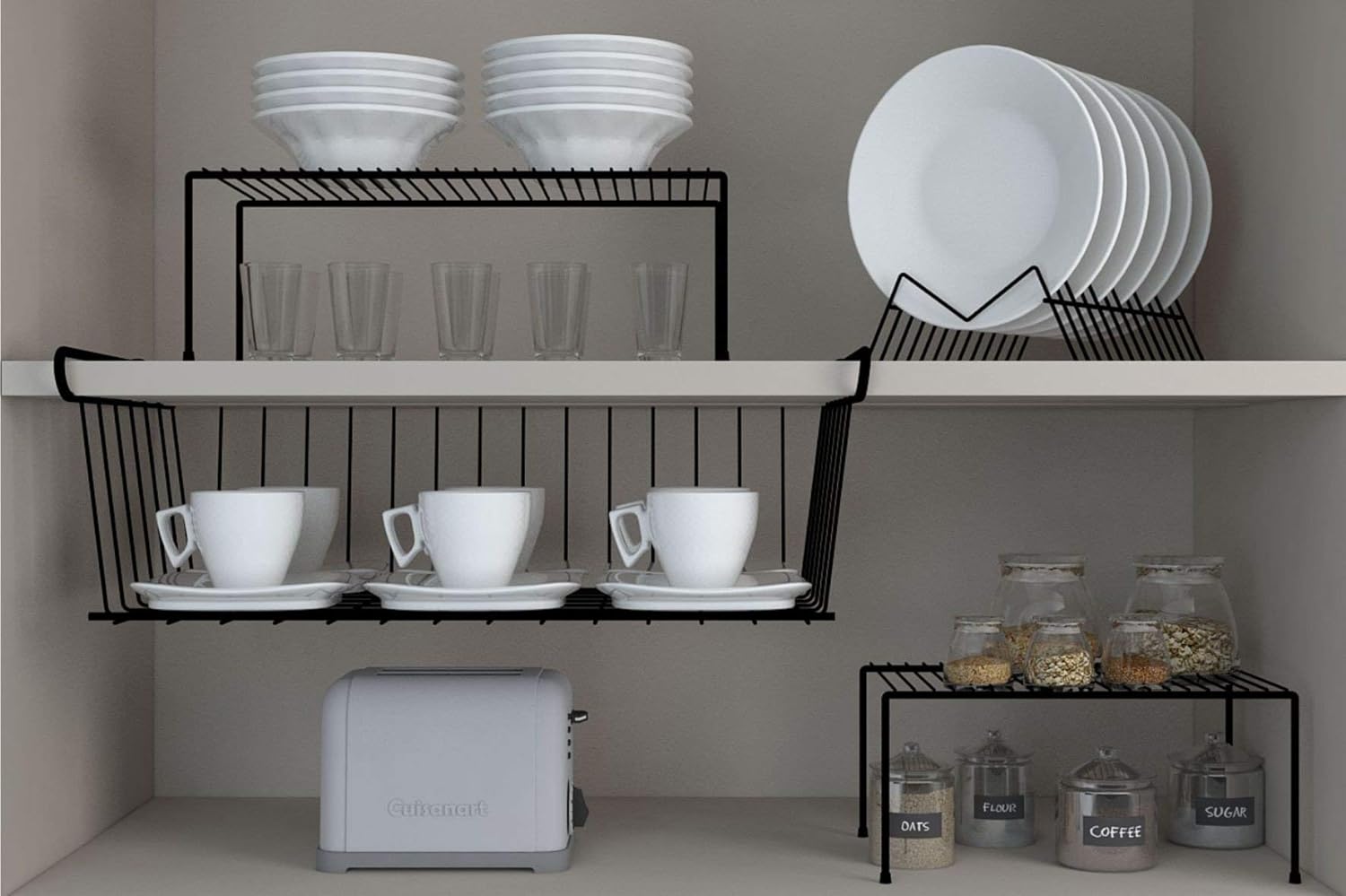 Cesto Suspenso Grande Elegance Preto - DiCarlo - VB CASA - Tudo para ...