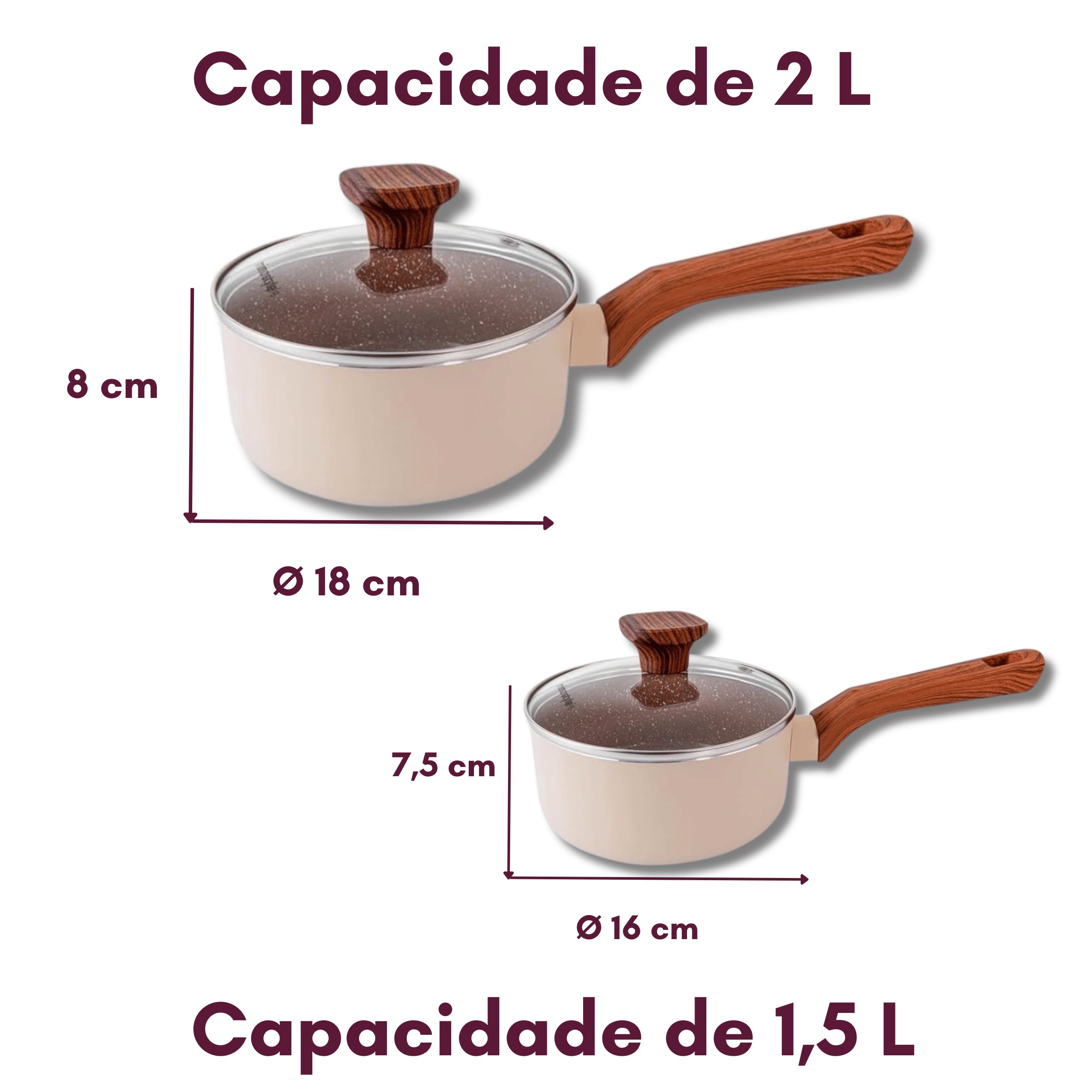 Jogo De Panelas 10 Peças Indução Cerâmica Antiaderente Pratic Cook ...