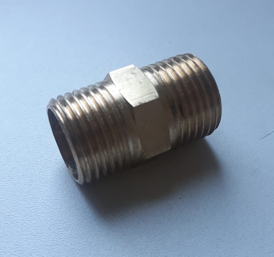 UNIÃO NIPLE MACHO 1/2 NPT X 1/2 NPT - ÁGILE GÁS EXPRESS LTDA