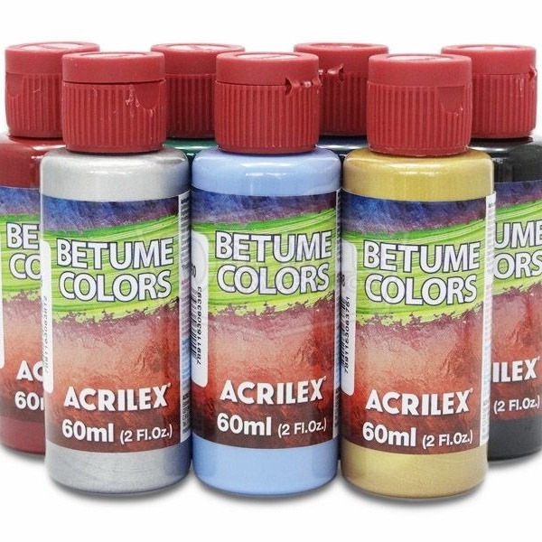 BETUME COLORS 60ML AZUL CARIBE - ACRILEX | Tinta para Artesanato ...