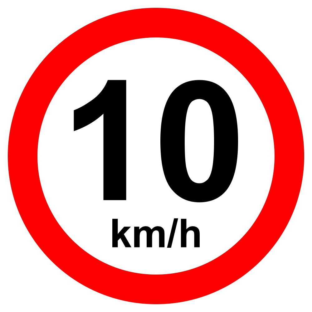 Placa de velocidade máxima permitida 10 km/h R-19 - Sinal Center ... Placa de velocidade máxima permitida 10 km/h R-19 - Sinal Center ...