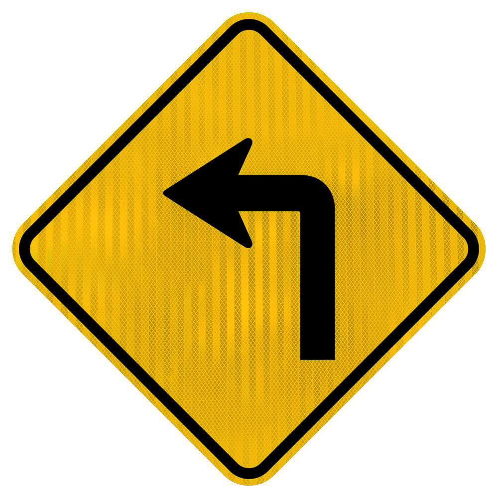 Placa curva acentuada à esquerda A-1a - Sinal Center - Empresa de ...