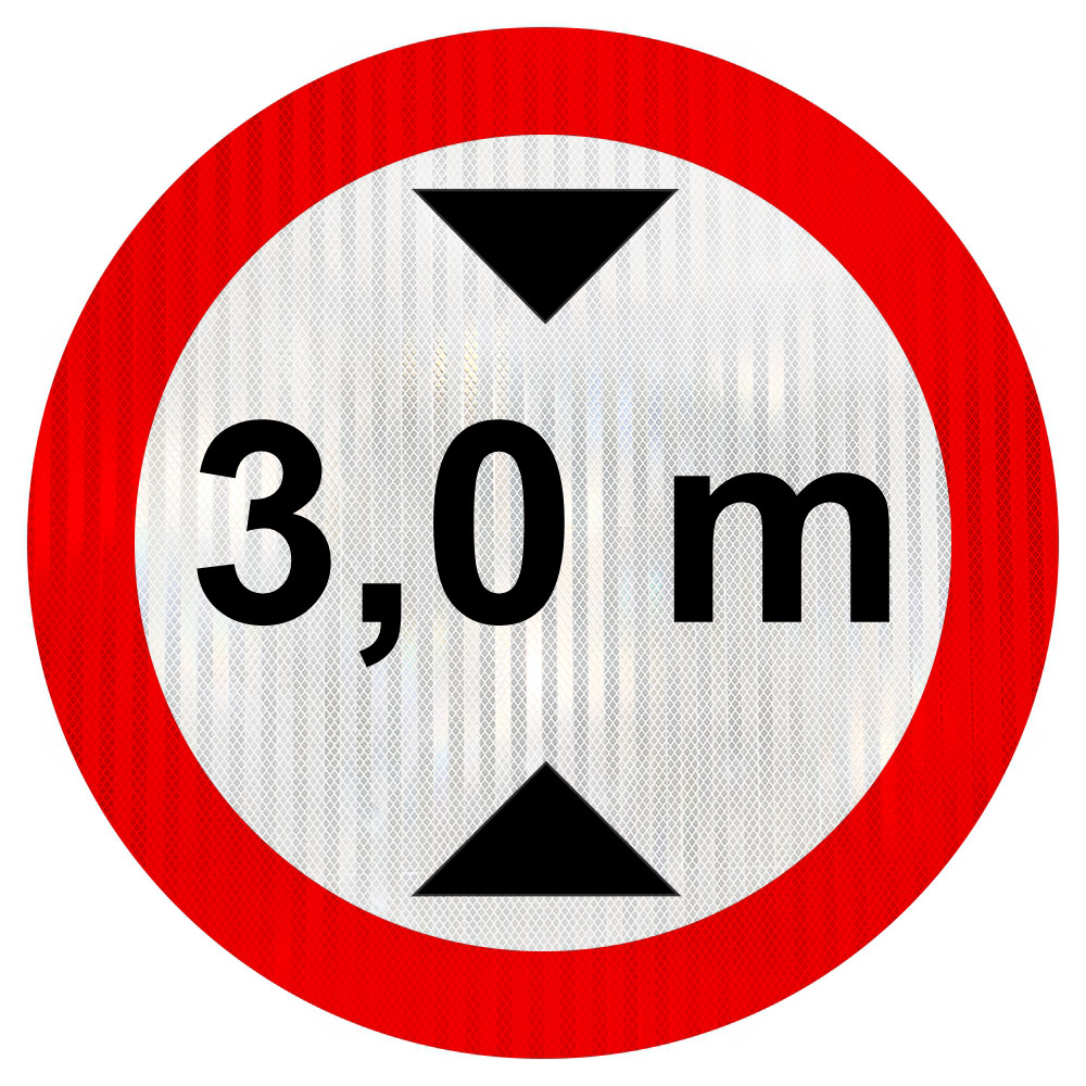 Placa altura máxima permitida R-15 - Sinal Center - Empresa de Sinalização