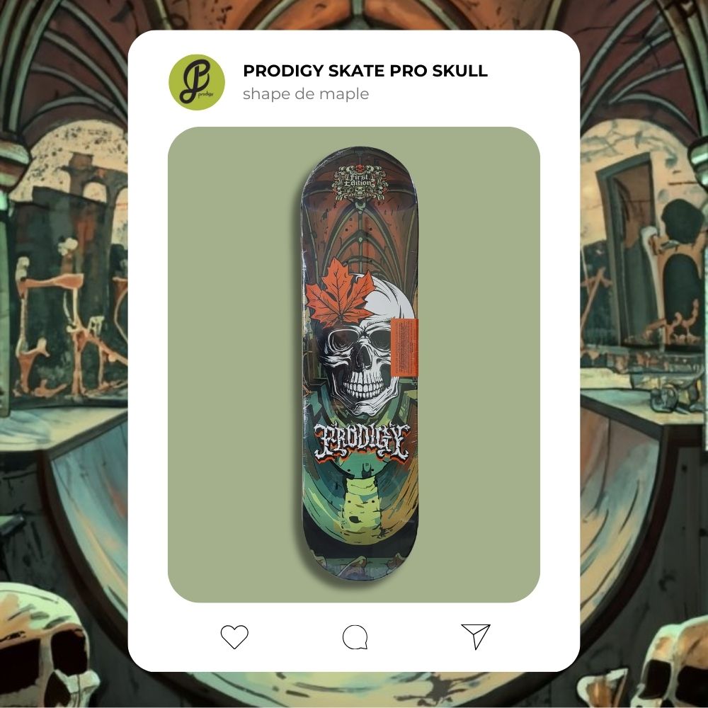 Shape de maple PRODIGY Skull - Bodyboard, skate e acessórios de alta ...