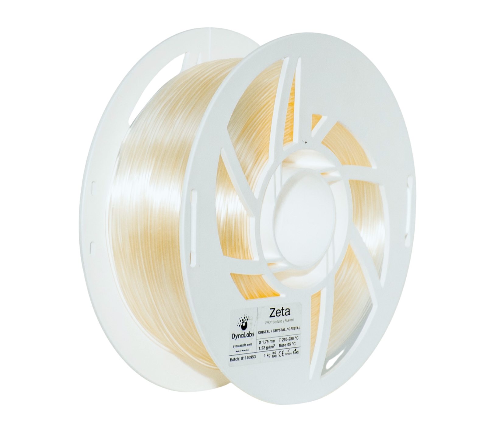 Filamento PLA Zeta DynaLabs 1.75mm 1Kg Cristal - DOCTOR 3D