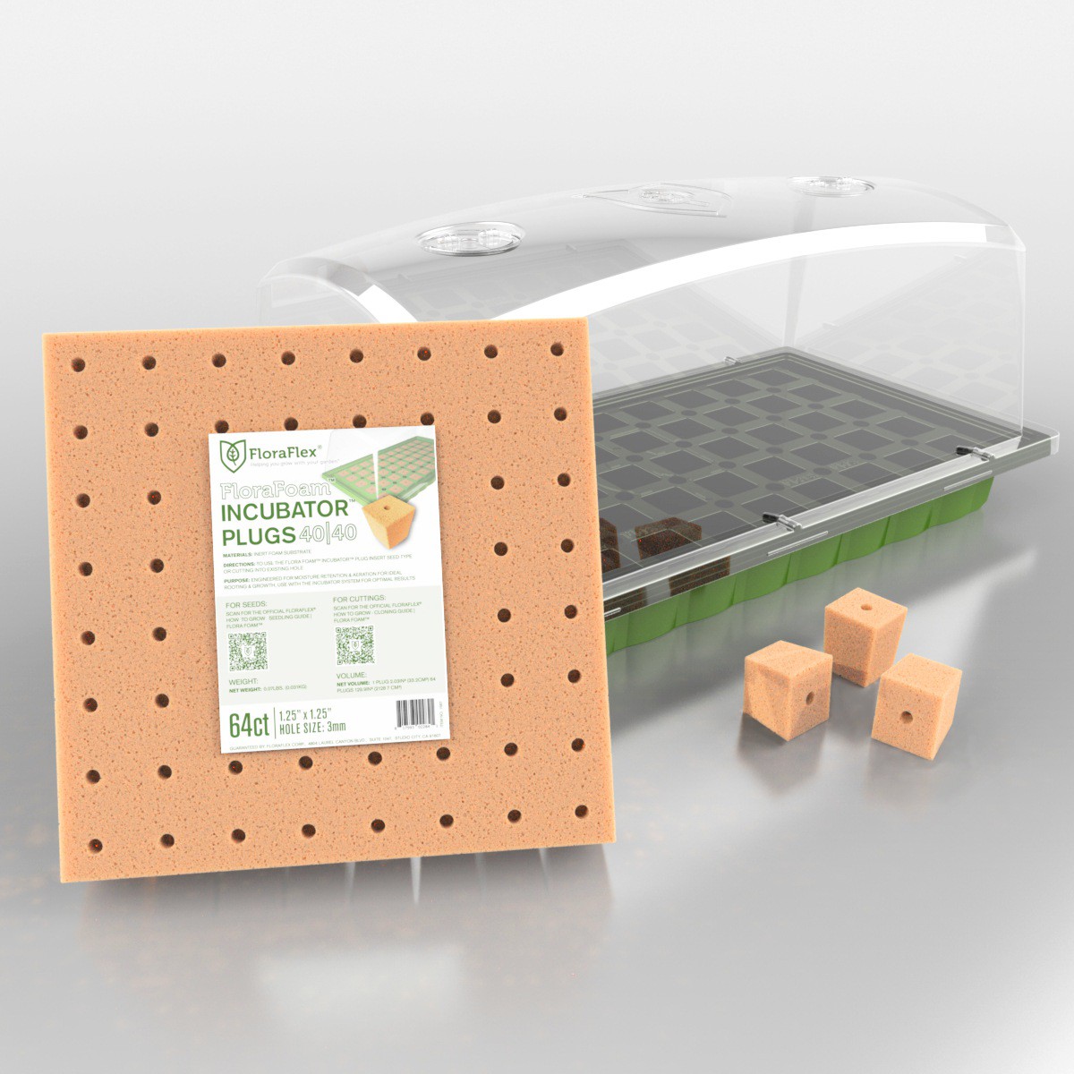 ESPUMA PARA GERMINAÇÃO E CLONAGEM - FLORAFOAM 1un -FloraFlex ...