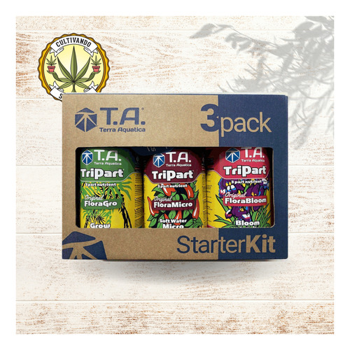 Fertilizantes TA Terra Aquatica Starter Kit TriPart 3 x 1L - Cultivando ...