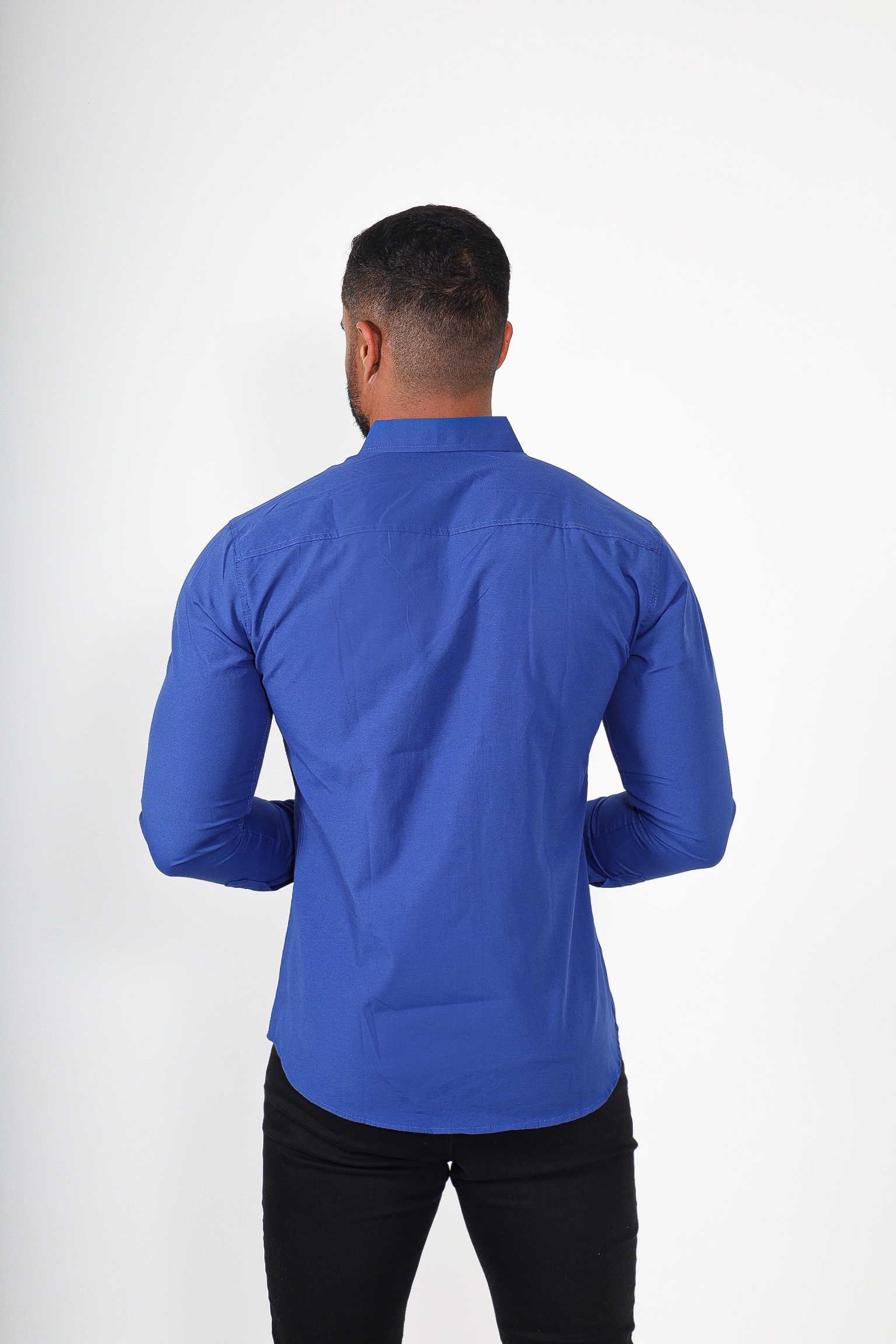 Camisa manga longa azul royal - Verture moda masculina