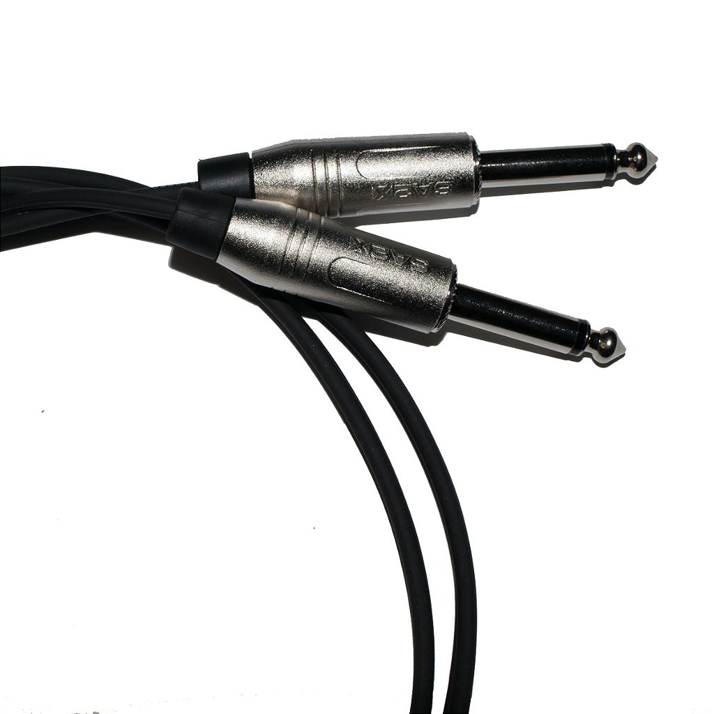 Cabo Philips Paralelo Linha Prata 1 P2 Stereo x 2 P10 Mono 1m - Kalifa ...