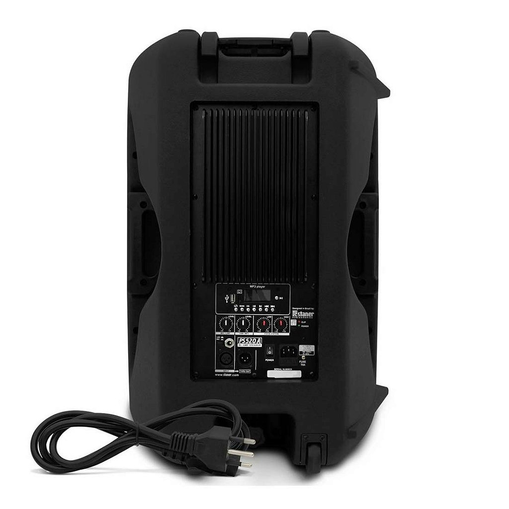 Caixa Ativa Bi-Amplificada PS-520A 2 Vias MP3 USB/SD - STANER - Kalifa Áudio Som Profissional