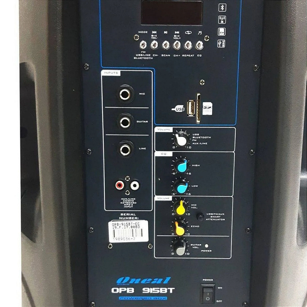 Caixa Som Ativa Opb915 Oneal Bluetooth Pedestal Bivolt 180w - Kalifa Áudio Som Profissional