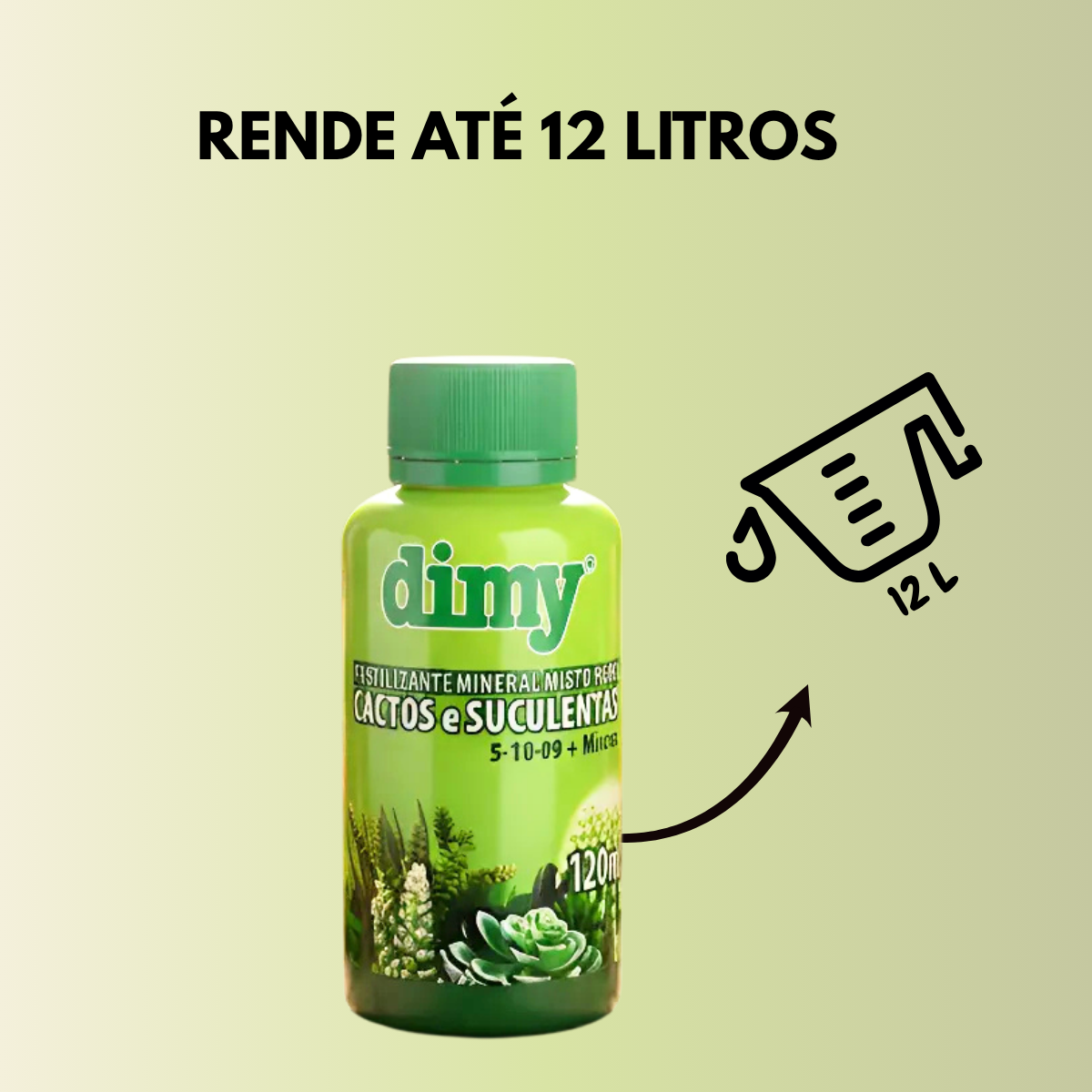 Fertilizante Adubo Para Cactos e Suculentas Dimy 120ml - Yuri Home Garden
