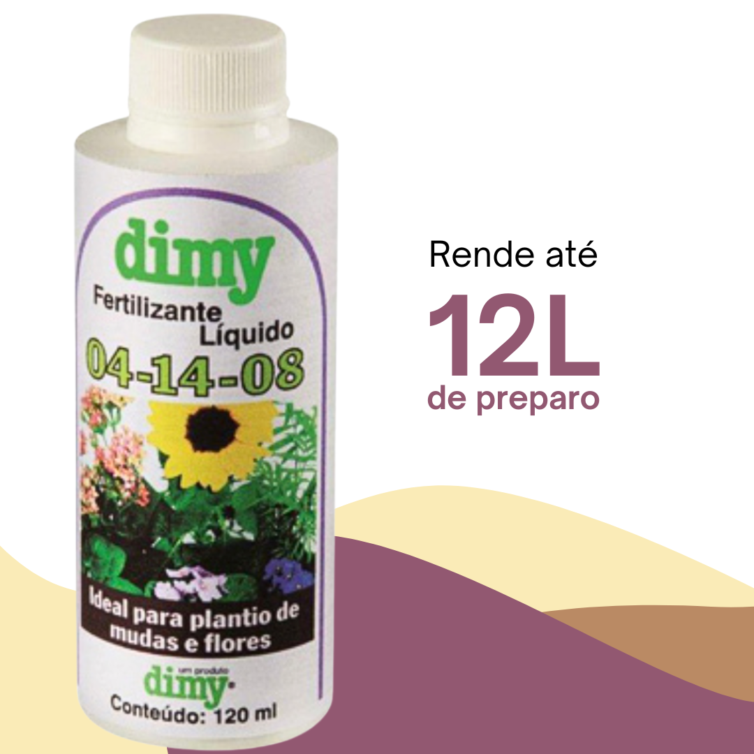 Fertilizante Adubo NPK 04-14-08 Dimy 120 ml - Yuri Home Garden