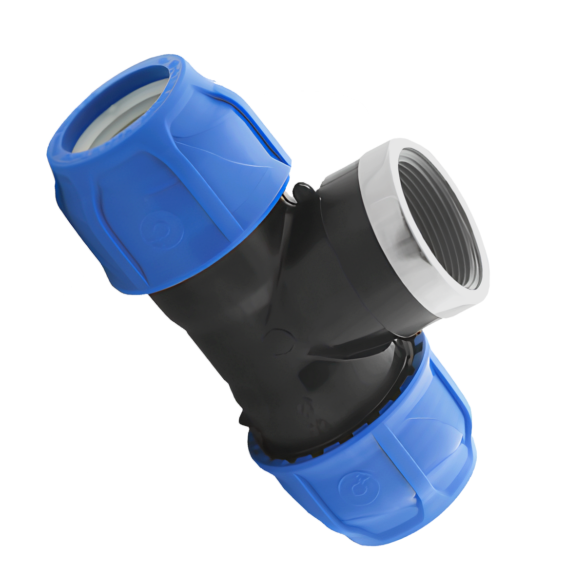 Tê De Compressão PP 25 x 25 Rosca Femea 1/2" - Aqua Plastic | Tubos, Válvulas e Conexões em PVC-U