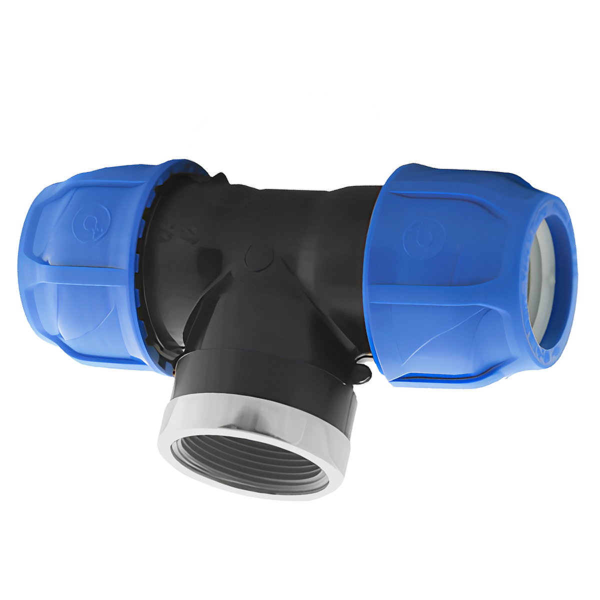 Tê De Compressão PP 25 x 25 Rosca Femea 3/4" - Aqua Plastic | Tubos, Válvulas e Conexões em PVC-U