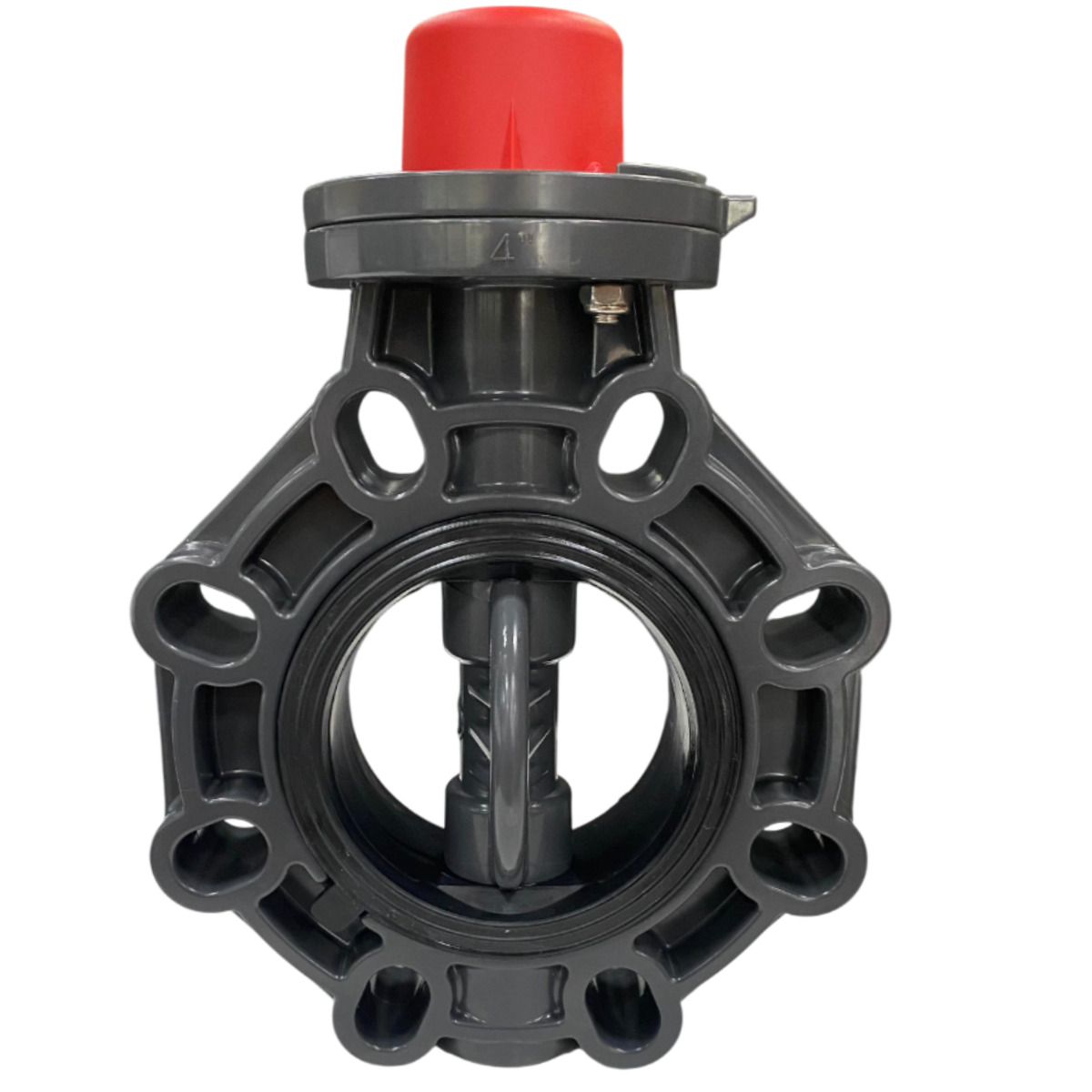 Válvula Borboleta PVC-U Industrial SCH80 PN10 D.110-4" c/ Alavanca ...