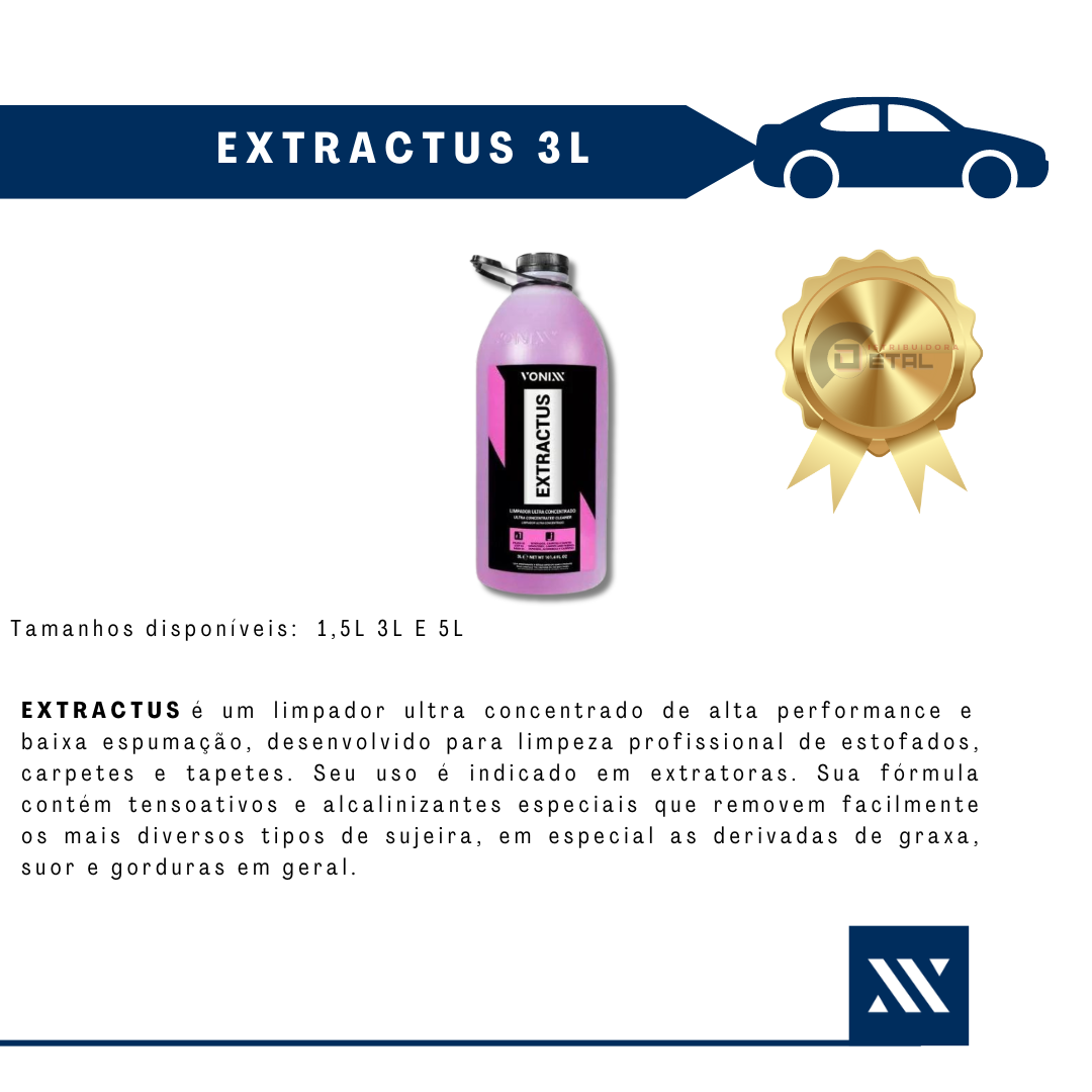 Extractus Vonixx - Limpador Ultra Concentrado - 3L - Distribuidora Detal