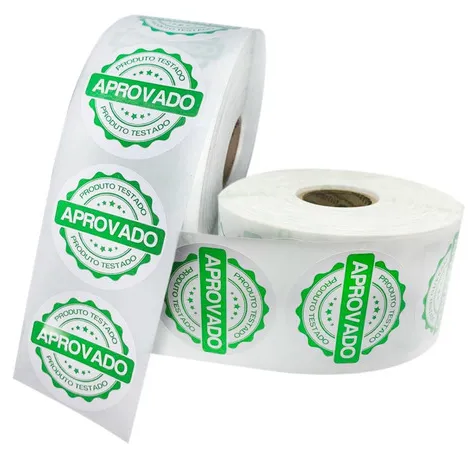 Etiqueta Selo De Produto Aprovado Testado 40mm - Mazzing - Coletores de ...