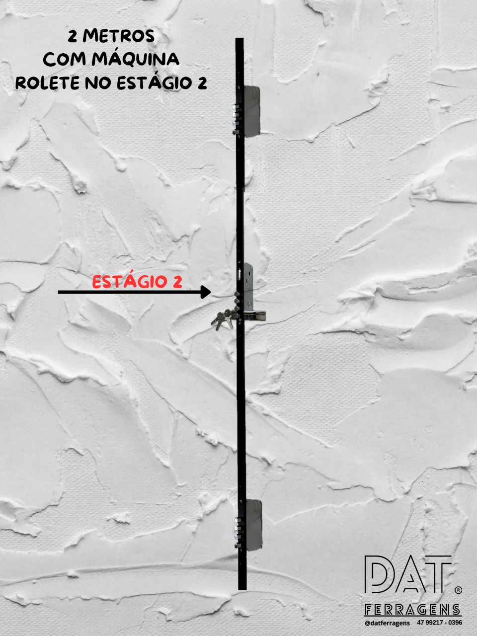 FECHADURA MULTIPONTO 2 METROS - DAT ferragens