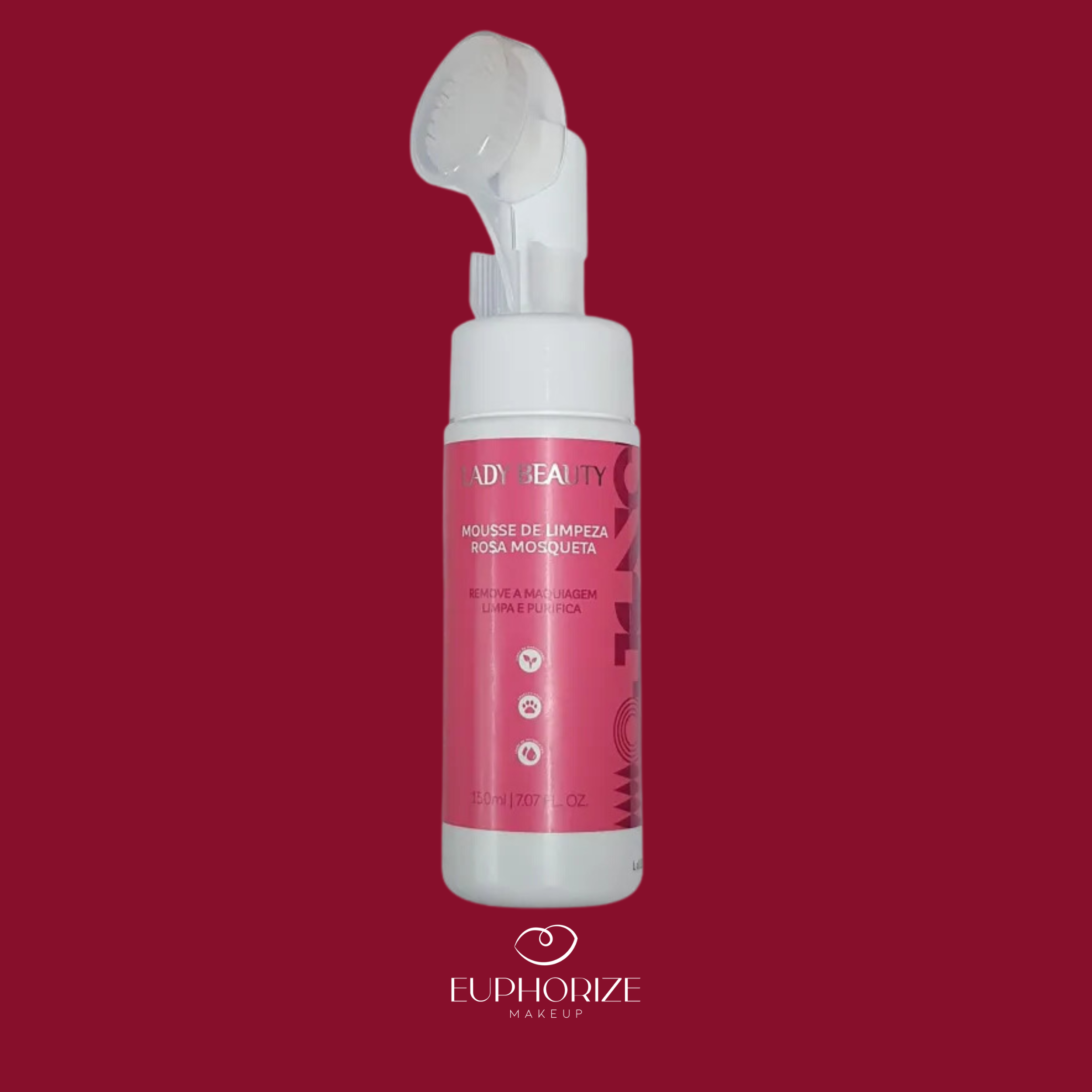MOUSSE DE LIMPEZA ROSA MOSQUETA- LADY BEAUTY - Euphorize Makeup